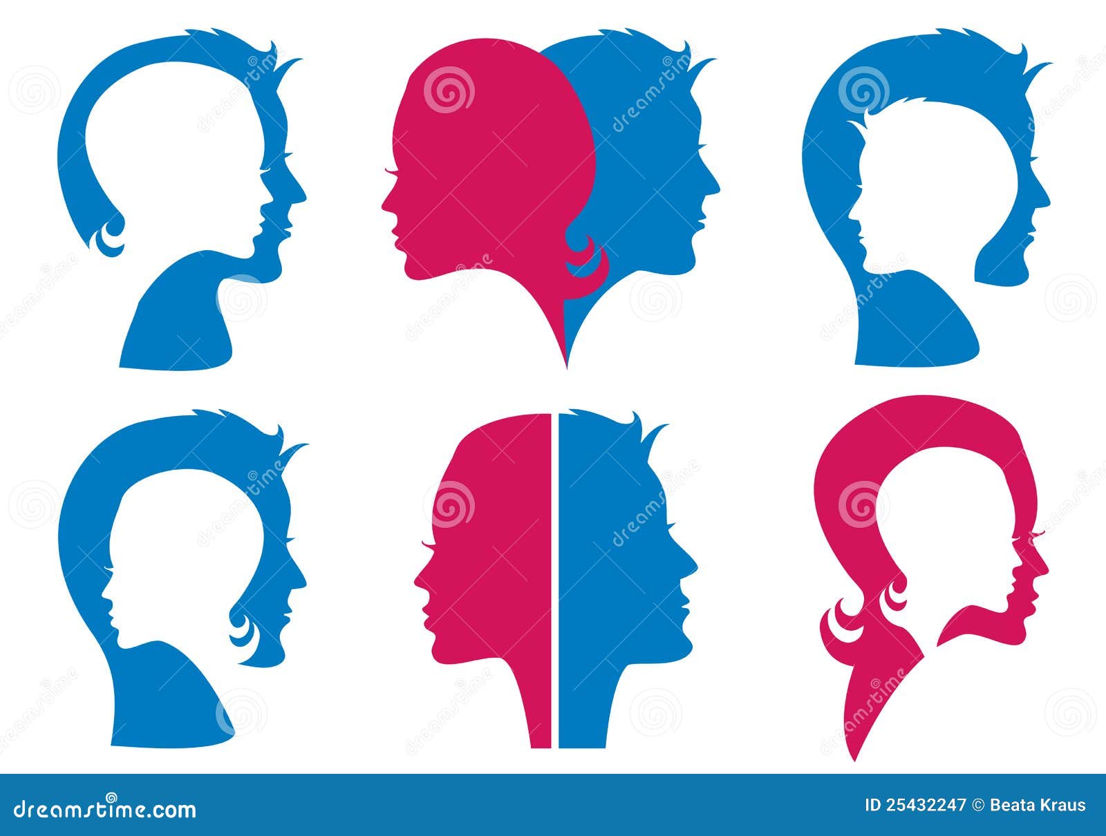 Caras de los pares, vector ilustración del vector. Ilustración de ...