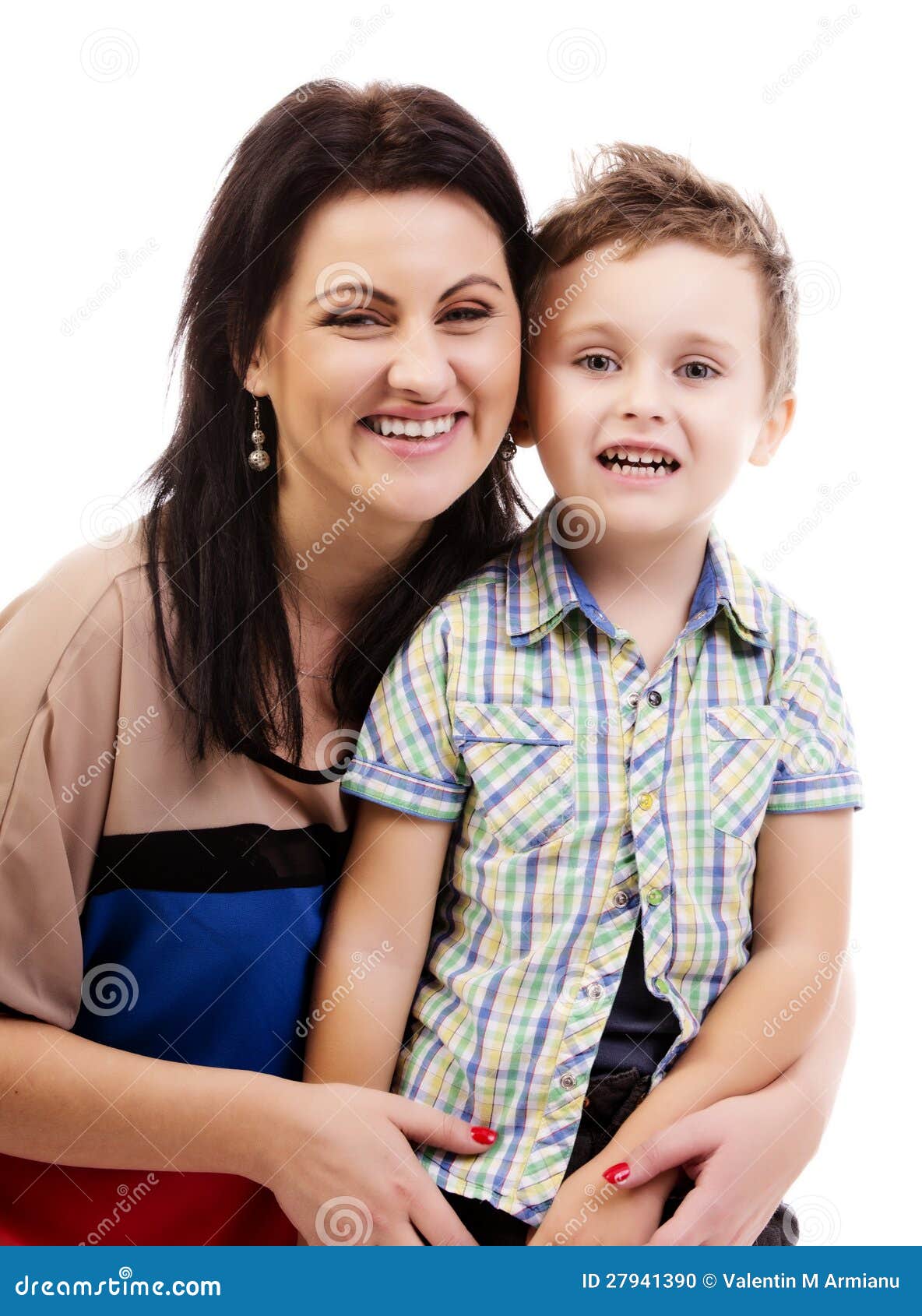 Caras De Risa De La Madre Y De Su Hijo Foto de archivo - Imagen de mama, familia: 27941390