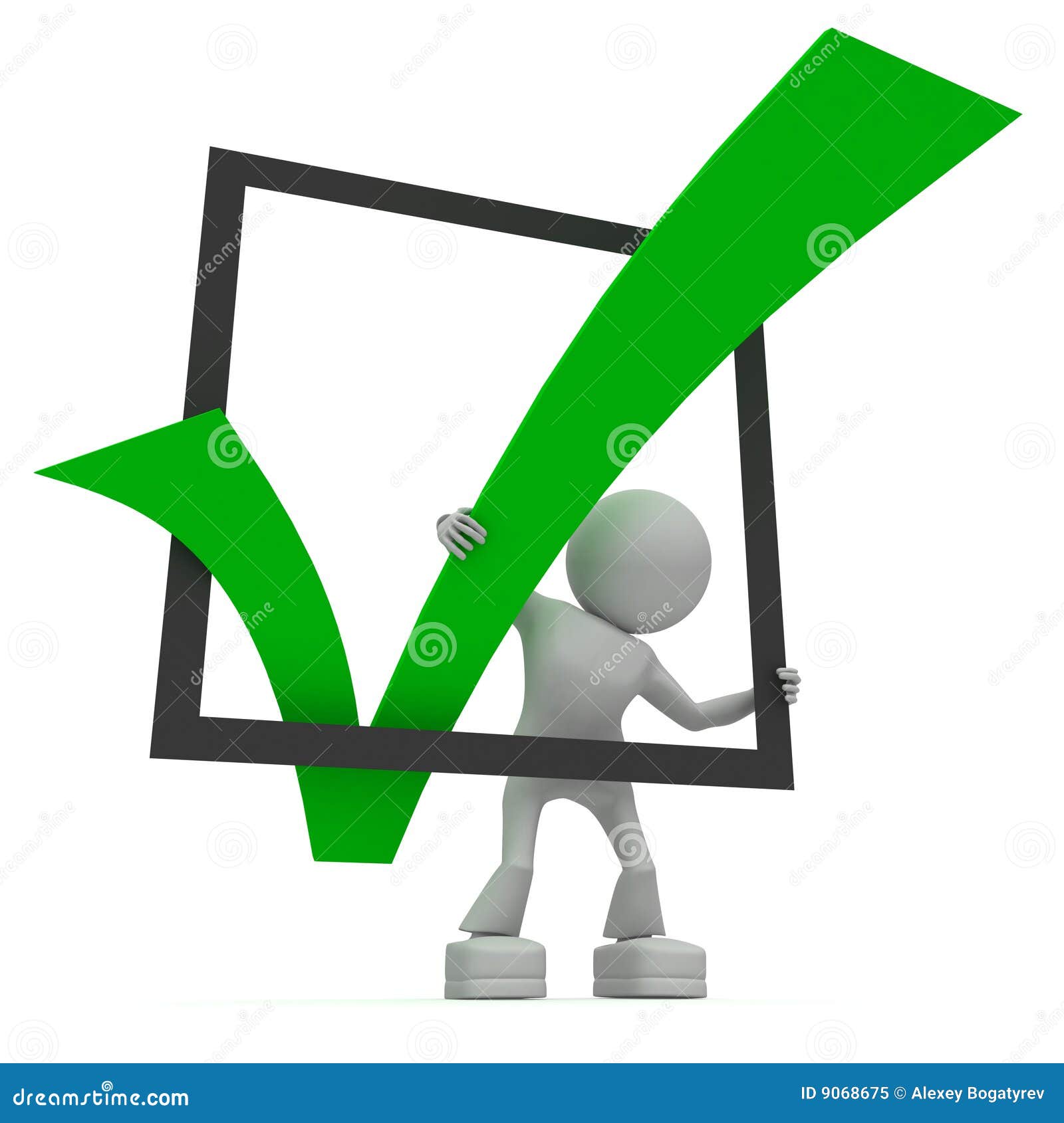 Carattere Con Il Segno Di Spunta Illustrazione di Stock - Illustrazione ...