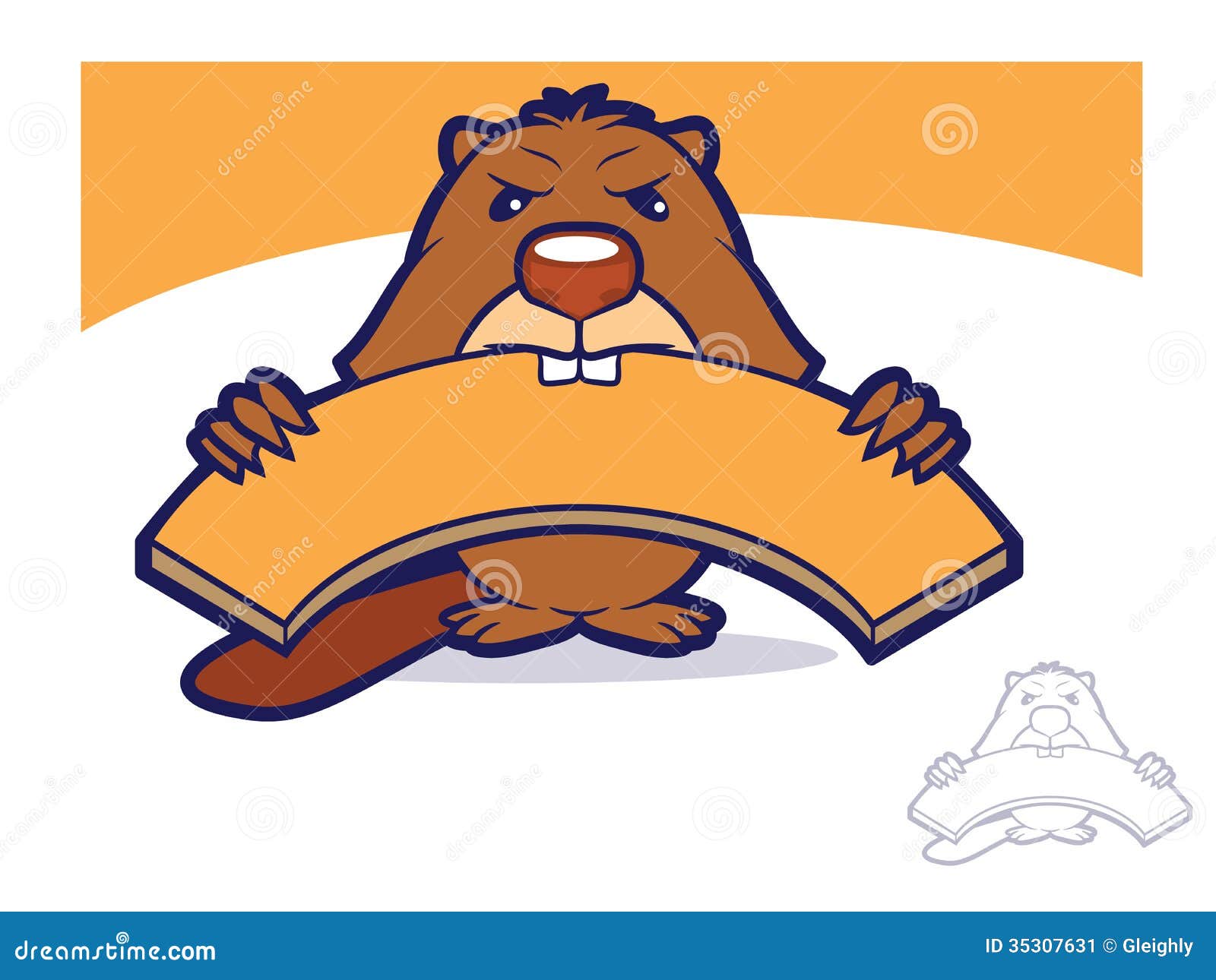 Carattere Della Mascotte Del Castoro Illustrazione Vettoriale ...