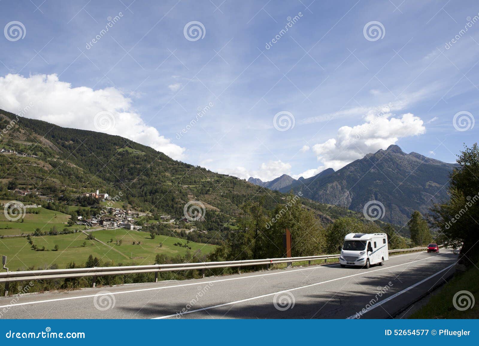 Caravan in the Alps stock image. Image of journey, mountain - 52654577