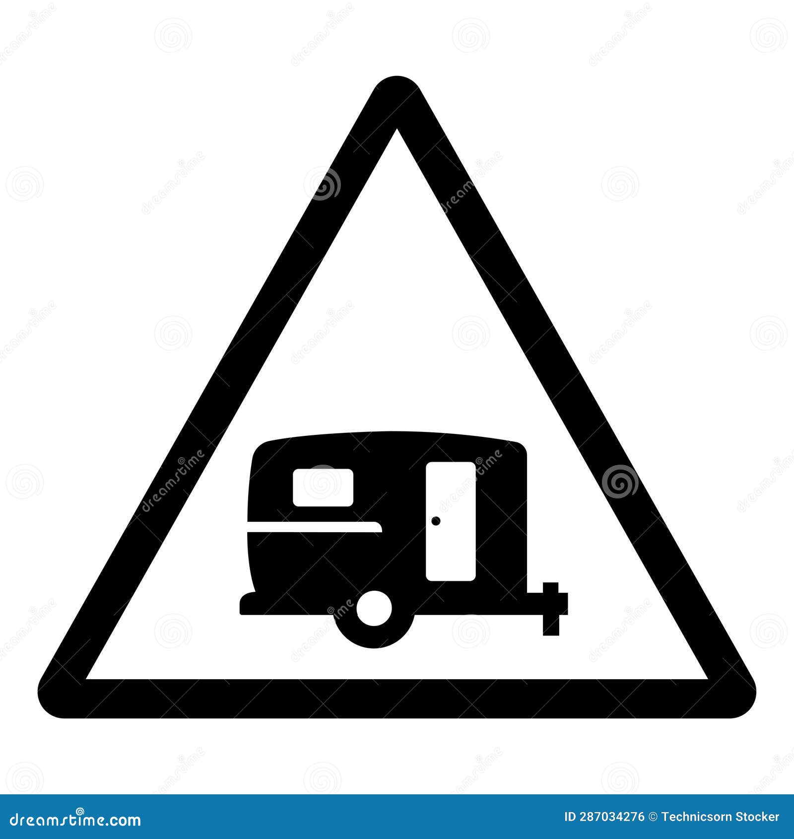 Caravan Area Symbol Sign, Vector Illustration, Isolate on White ...