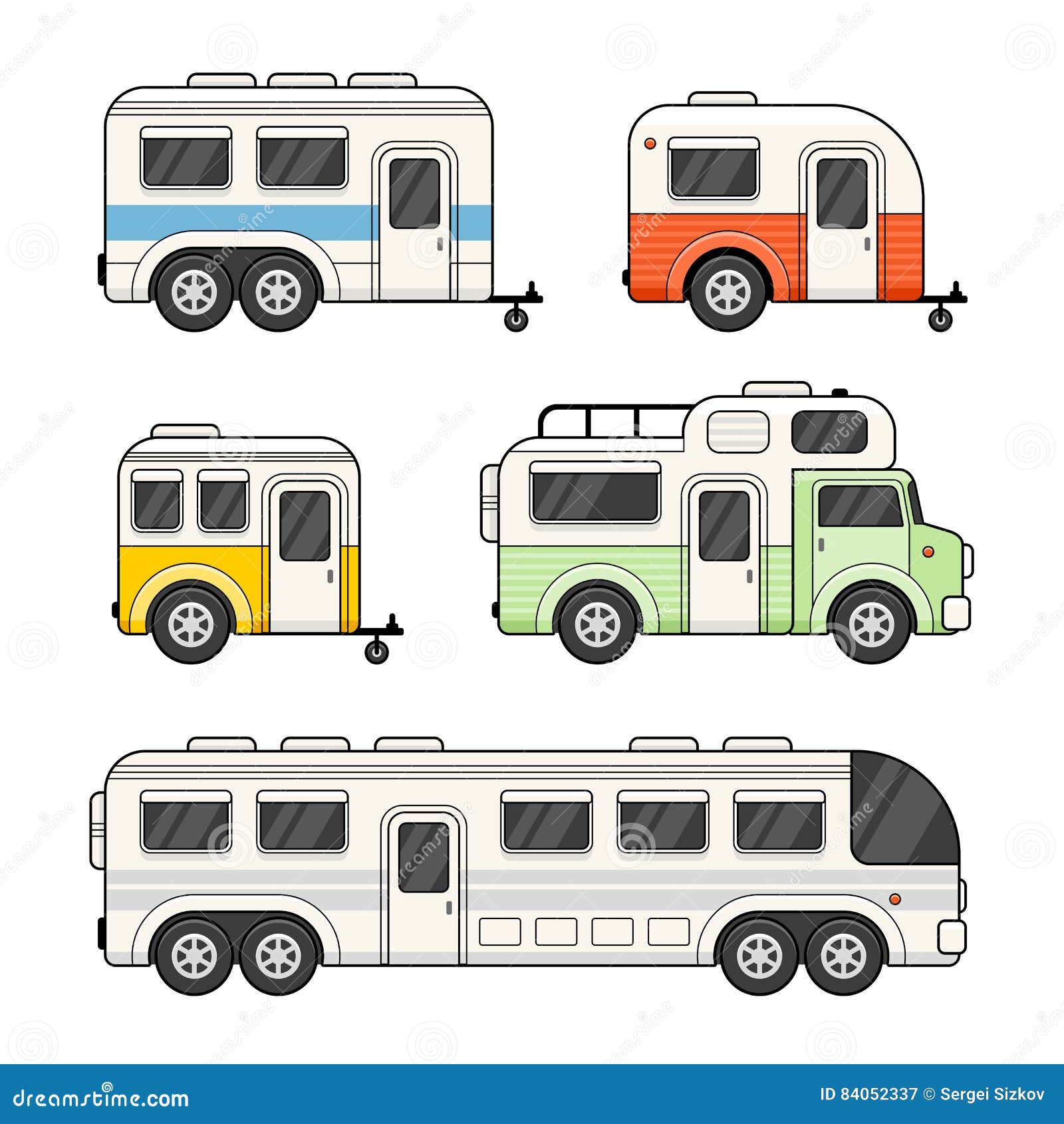Airstream Trailer Vector Stock Illustrations – 6 Airstream Trailer ...