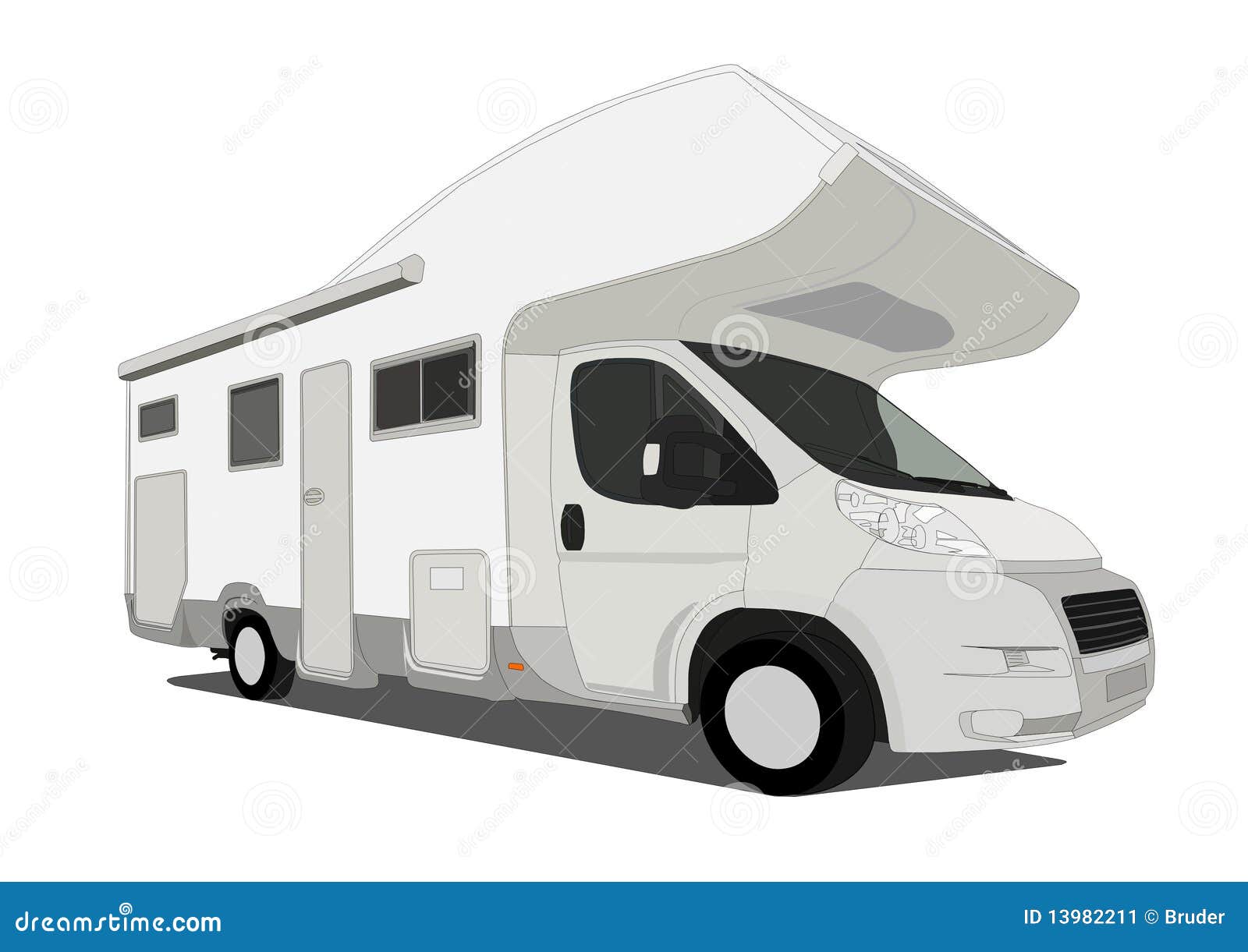 Caravan Car Cartoon Vector | CartoonDealer.com #13982211