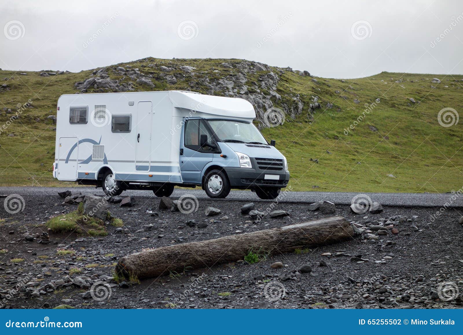 Caravan car stock photo. Image of recreational, blue - 65255502