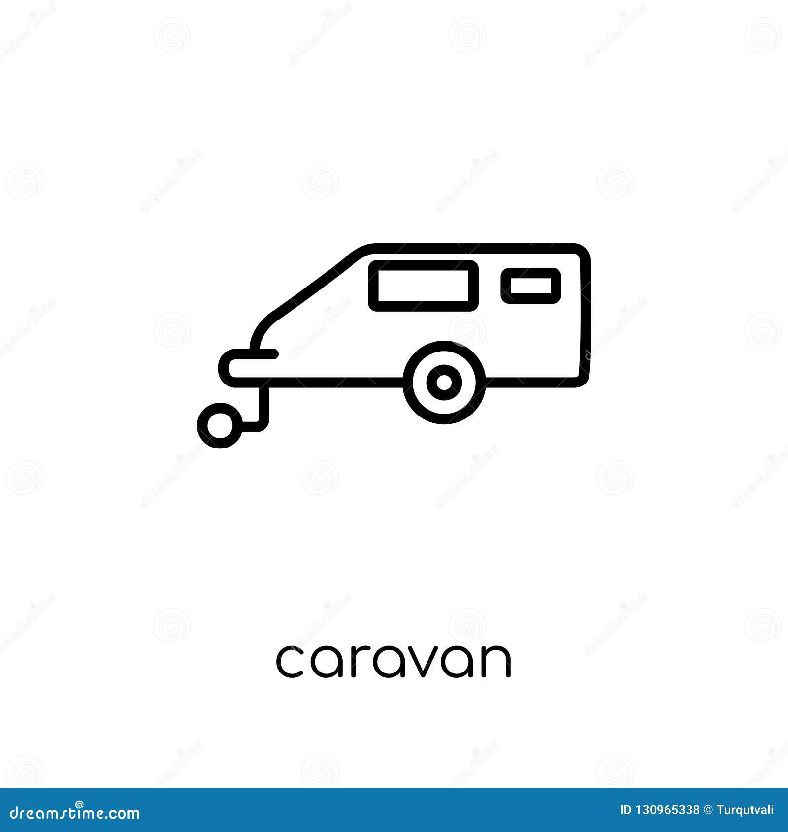 Caravan Icon Vector Isolated On White Background, Caravan Sign ...