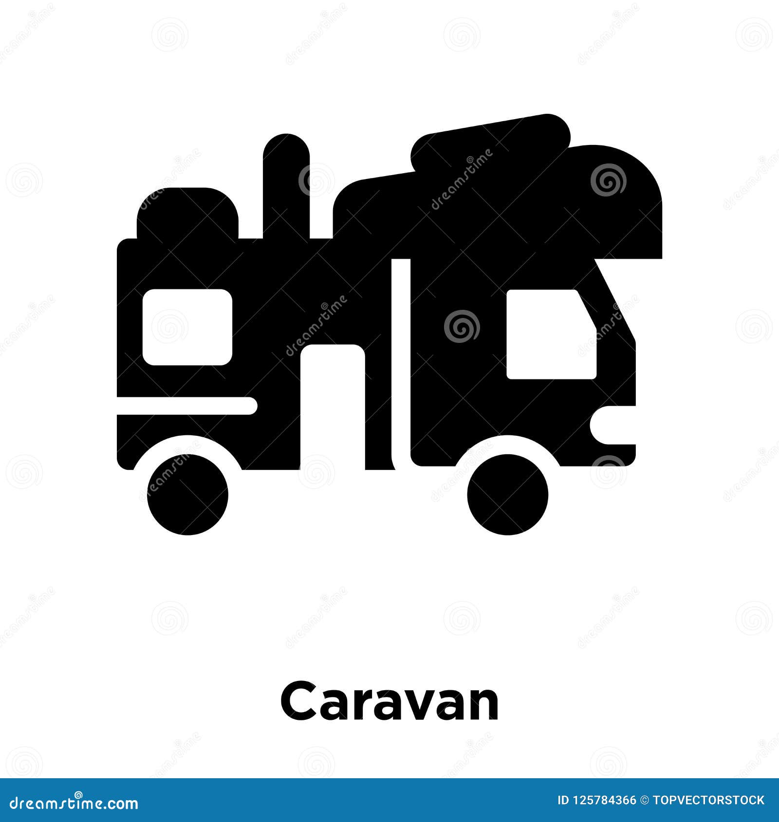 Caravan Icon Vector Isolated On White Background, Logo Concept O ...
