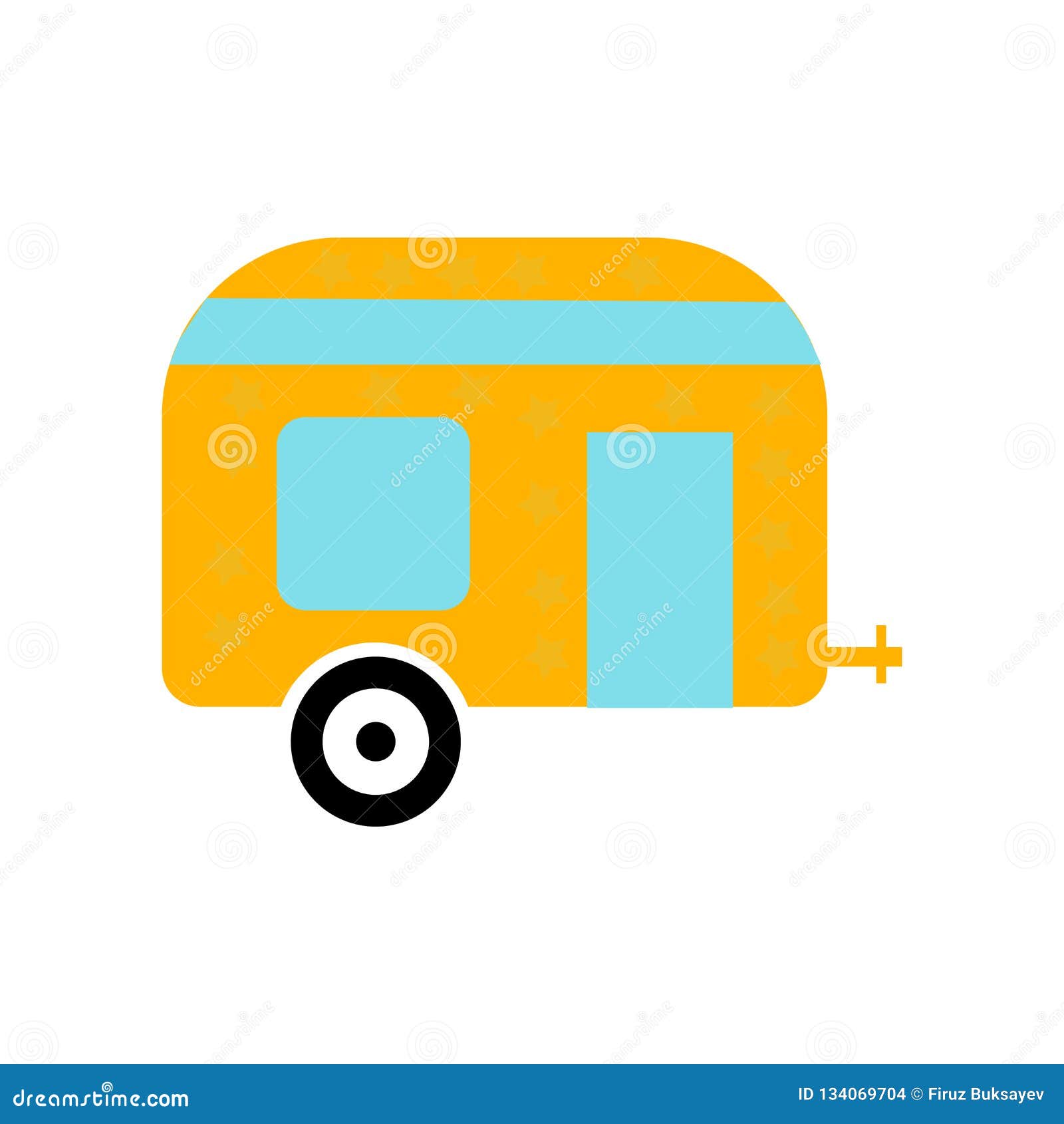 Caravan Icon Vector Sign and Symbol Isolated on White Background ...