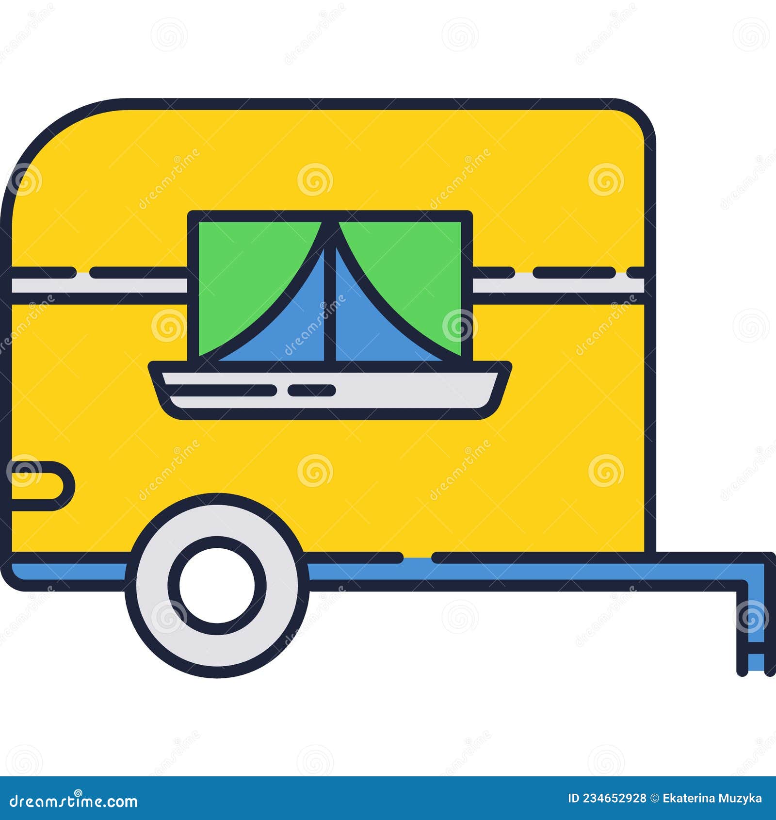4 Wheel Camper Logo Design Inspiration Caravan Logo Design Inspiration Vector Illustration