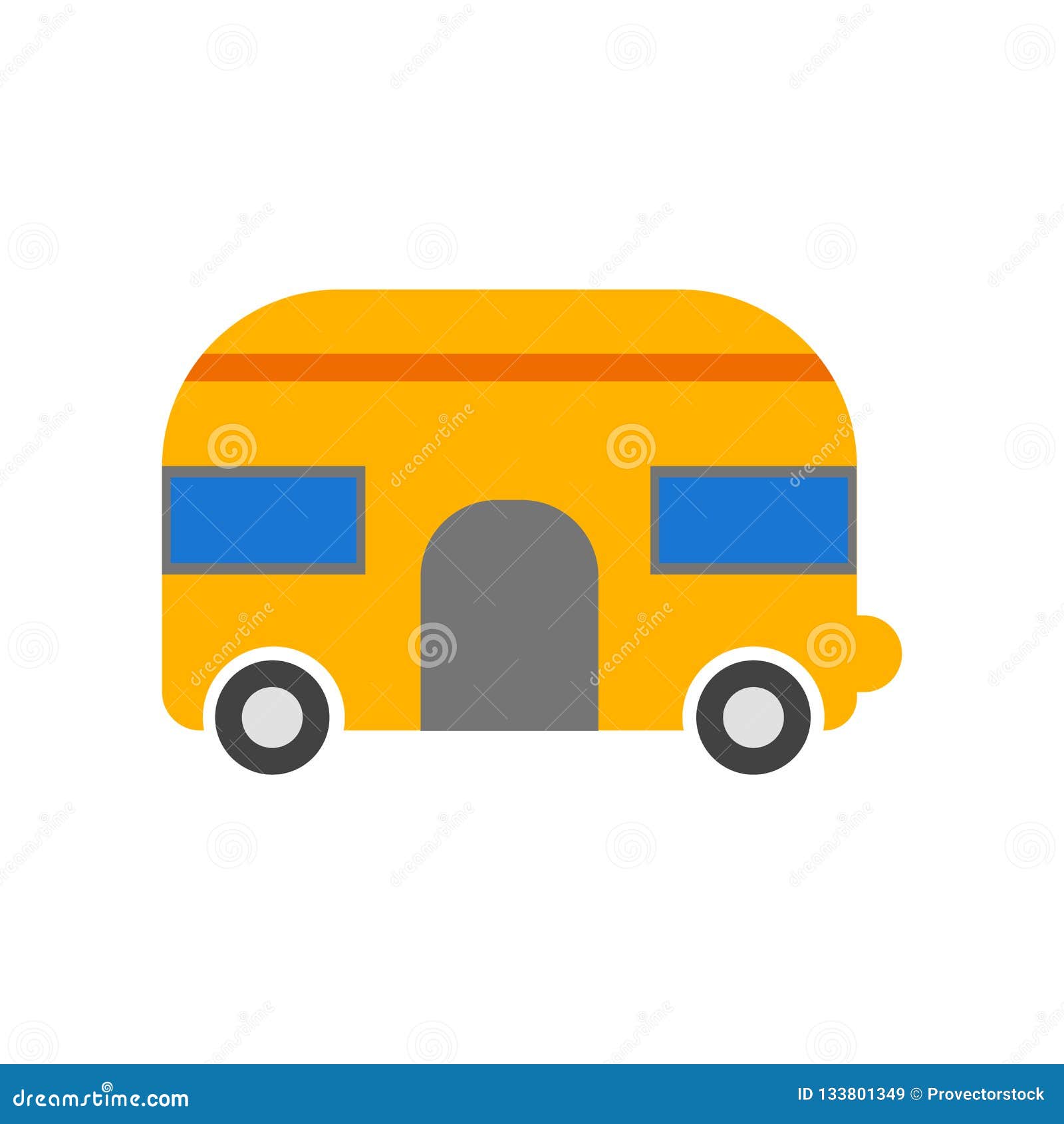 Caravan Icon Vector Sign and Symbol Isolated on White Background Stock ...