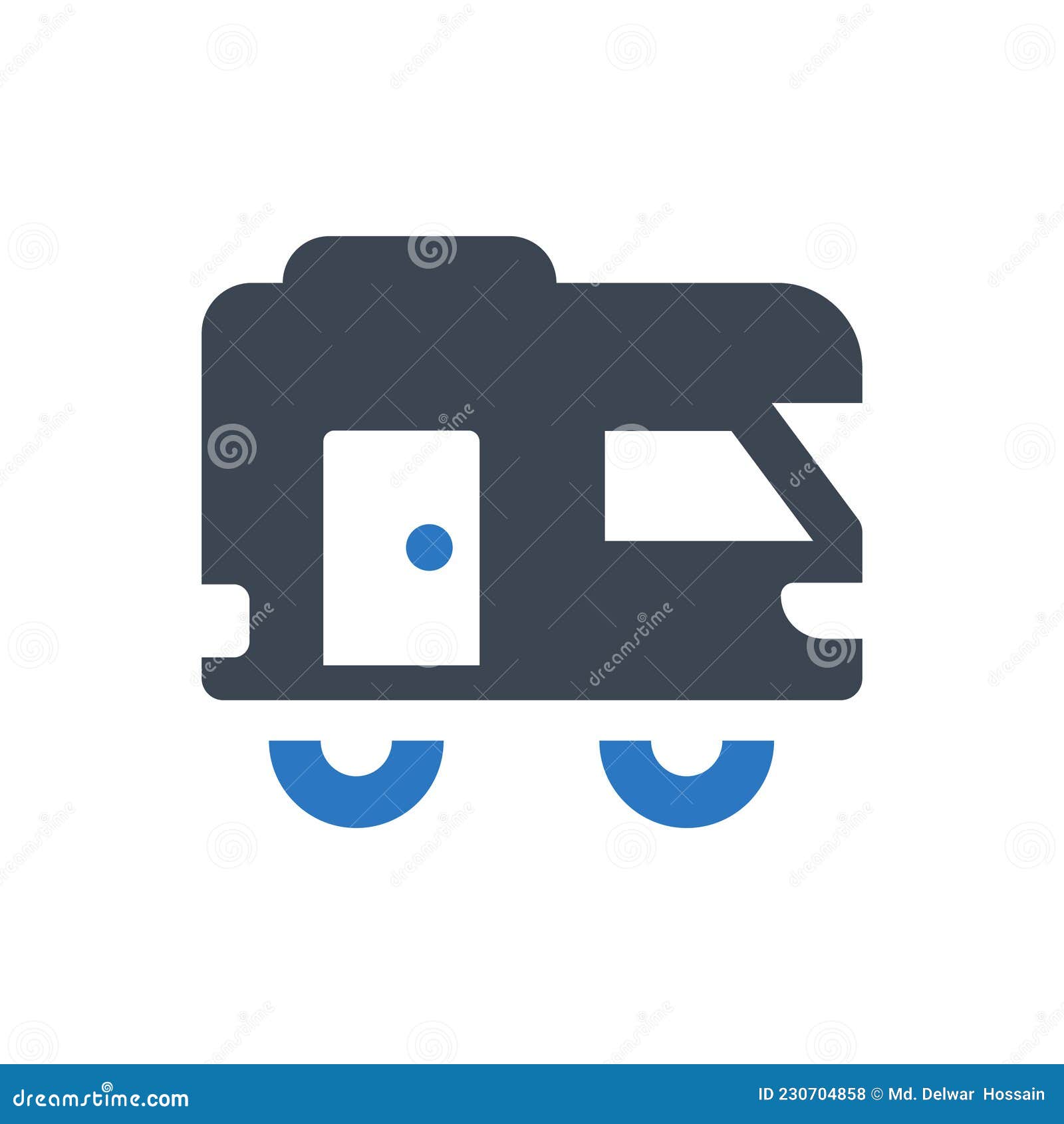 Caravan Icon In Black Style Isolated On White Background. Picnic Symbol ...