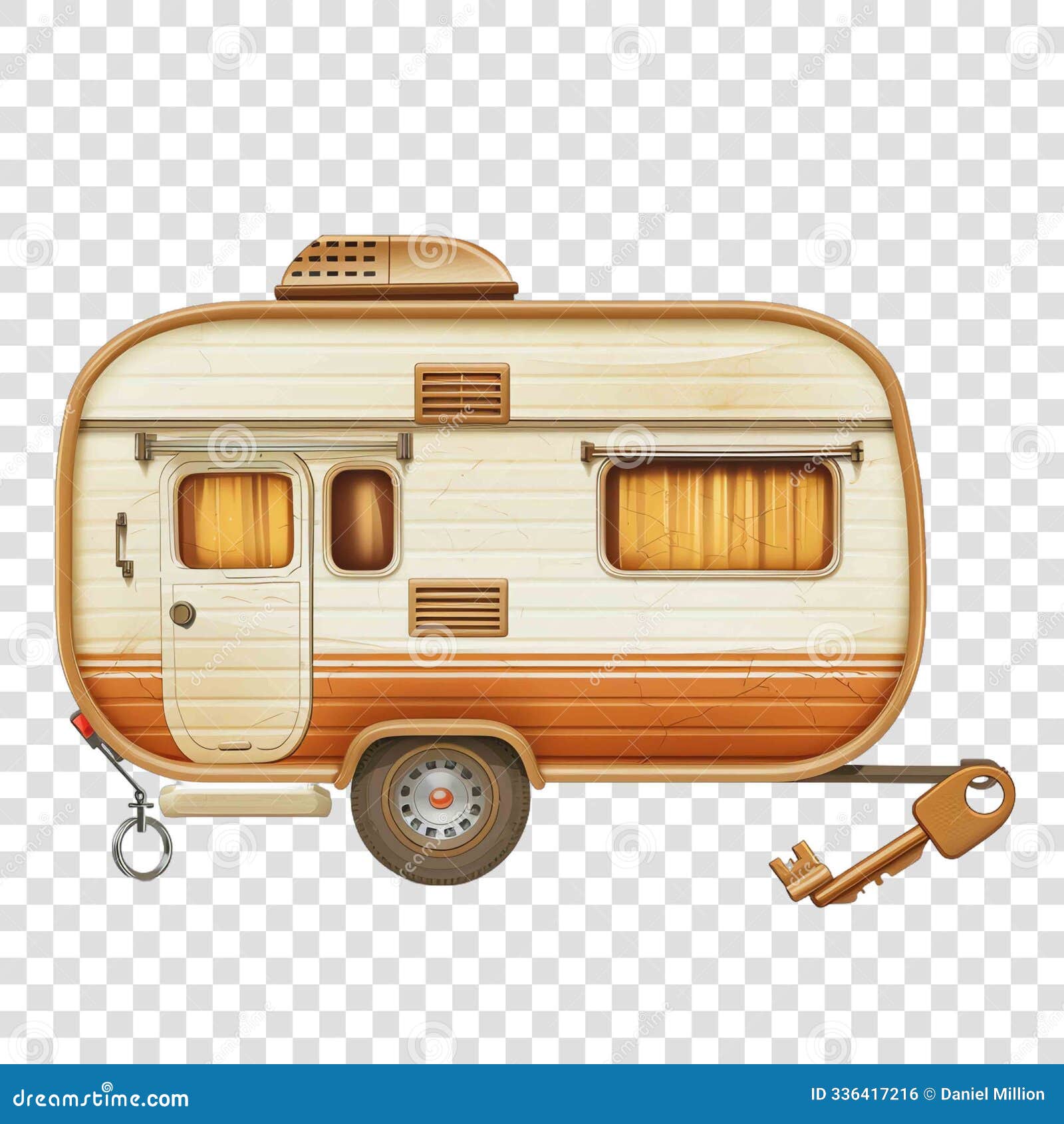 Caravan Key Transparent Background Realistic Element Stock Illustration ...