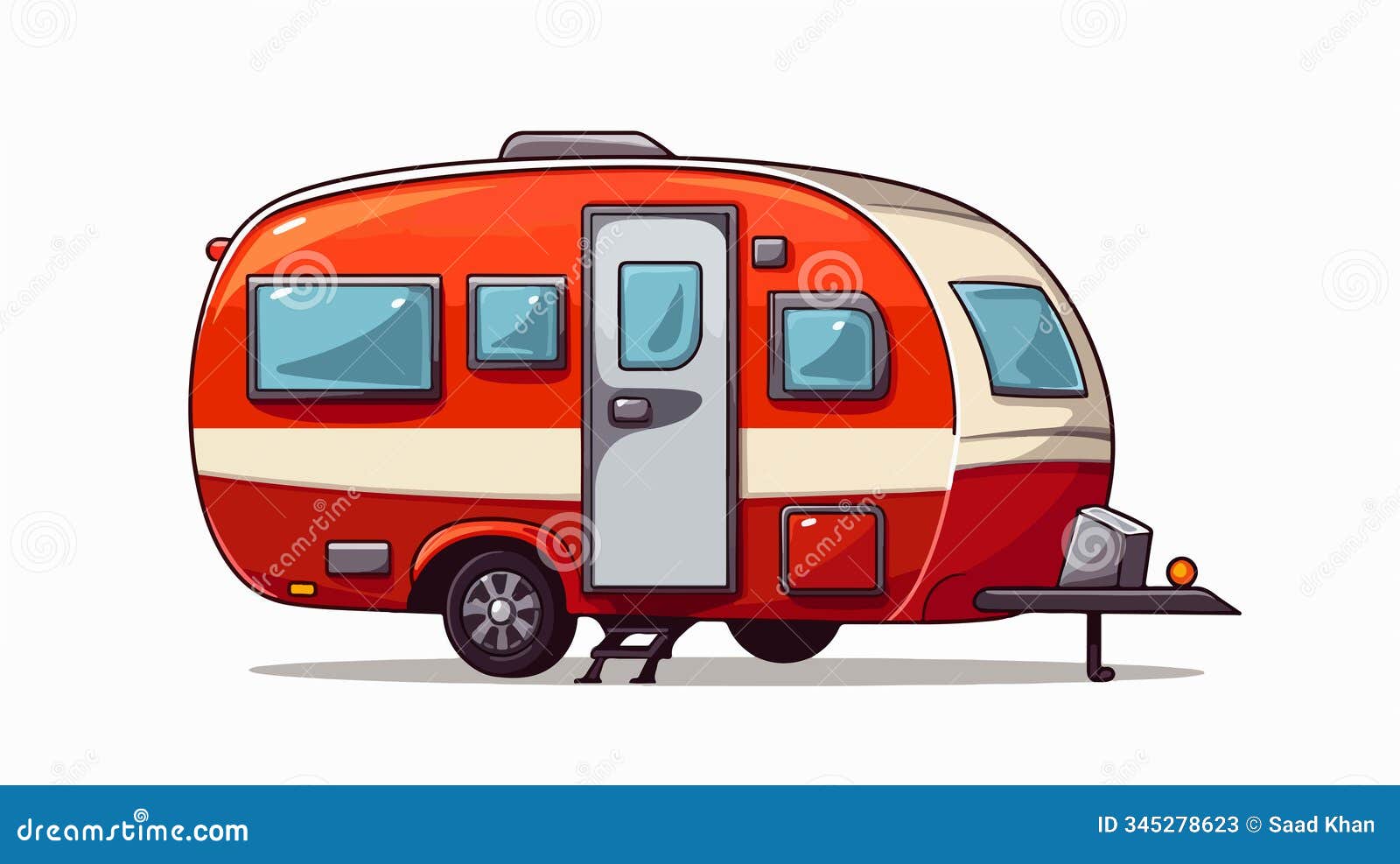 Caravan Logo in the Form of a License Plate Stock Illustration ...