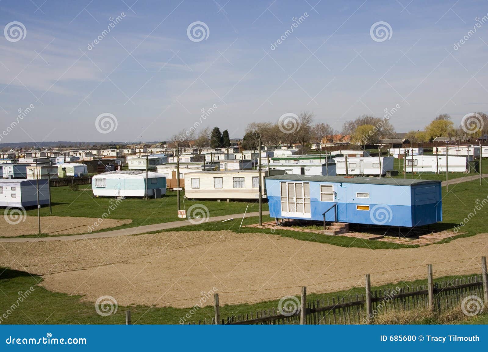 Caravan, Car Park And Visitor Centre Signs At The Park Stock ...