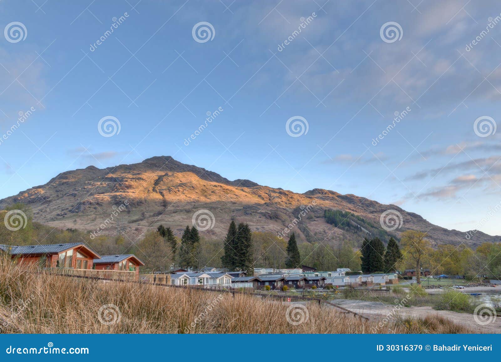 Caravan Park stock image. Image of peak, built, loch - 30316379