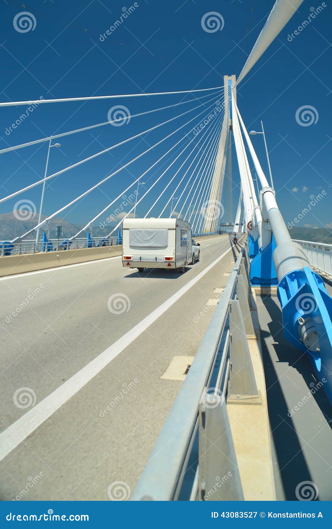 Caravan In Rio Antirio Bridge, Patra Greece Royalty-Free Stock ...