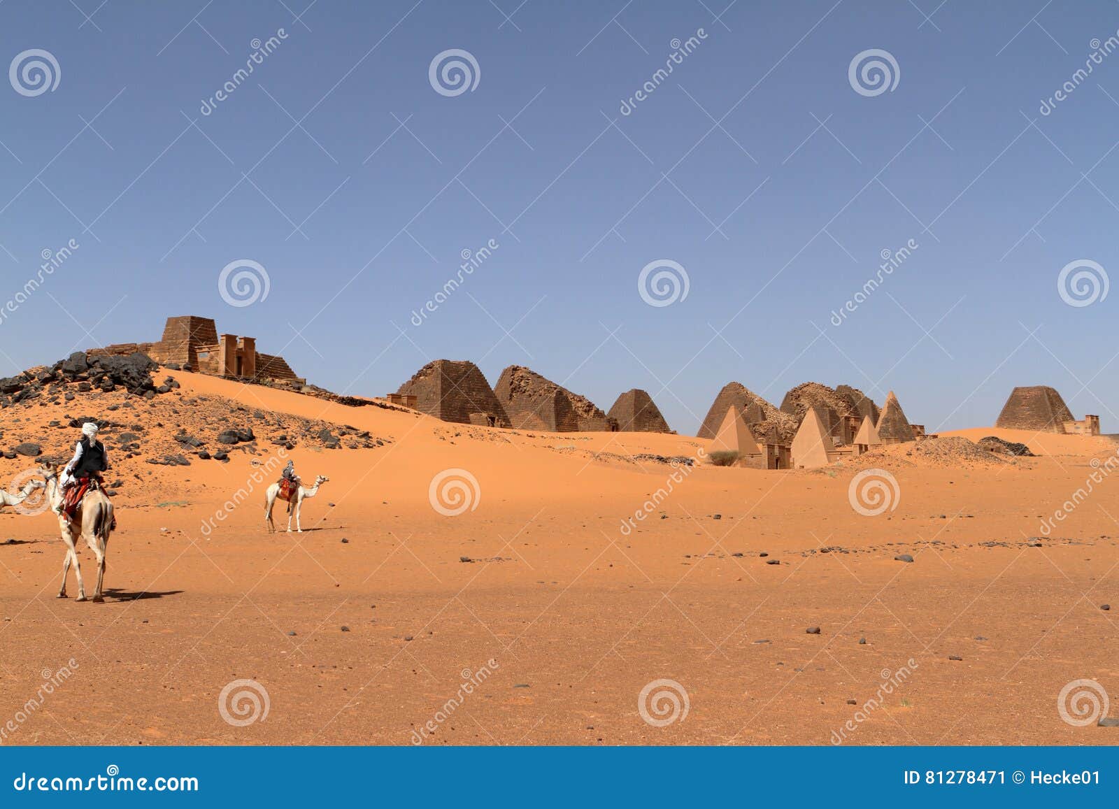 Caravan in the Sahara from Sudan Near Meroe Stock Image - Image of ...