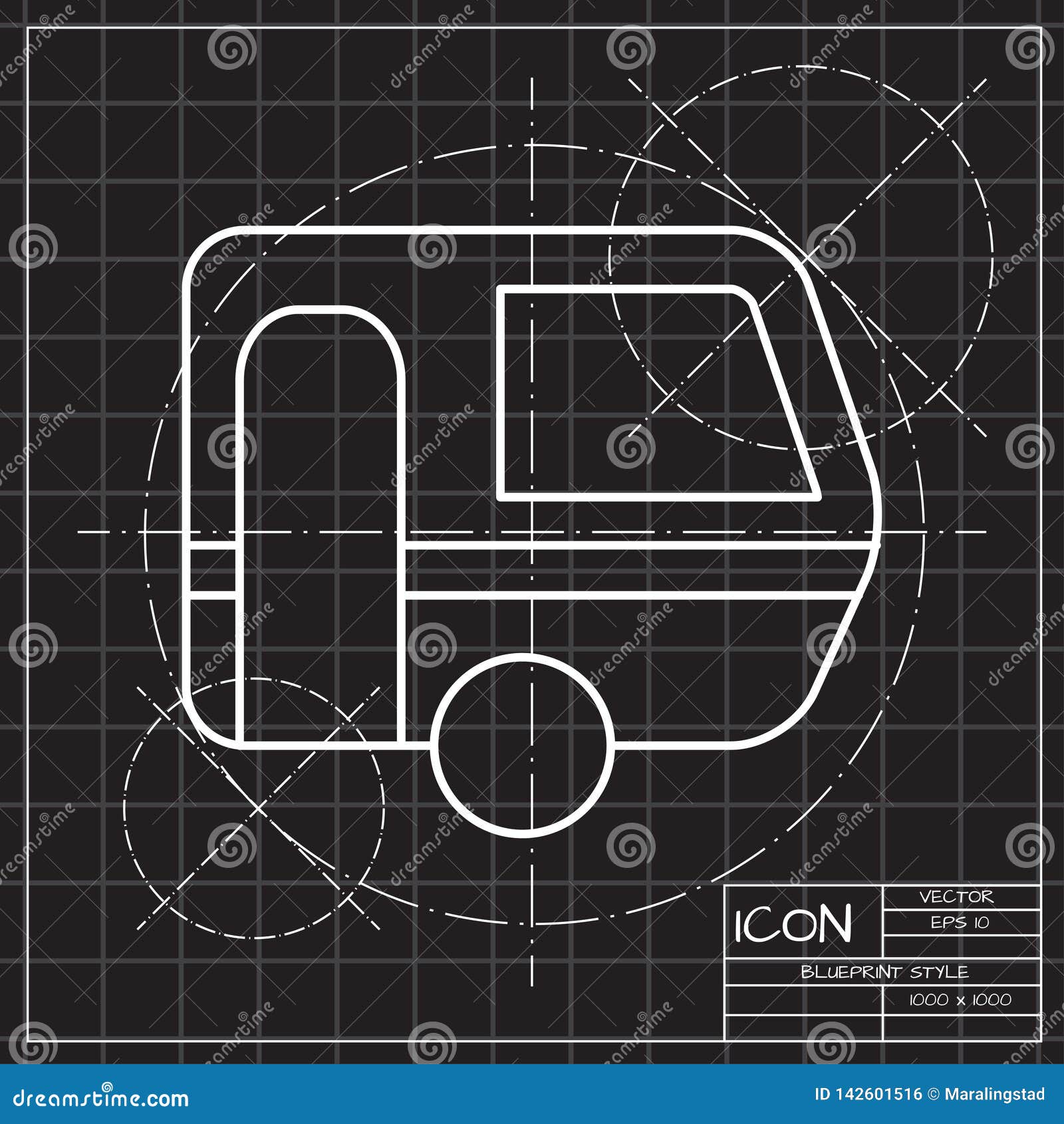 Caravan Blueprint Stock Illustrations – 6 Caravan Blueprint Stock ...