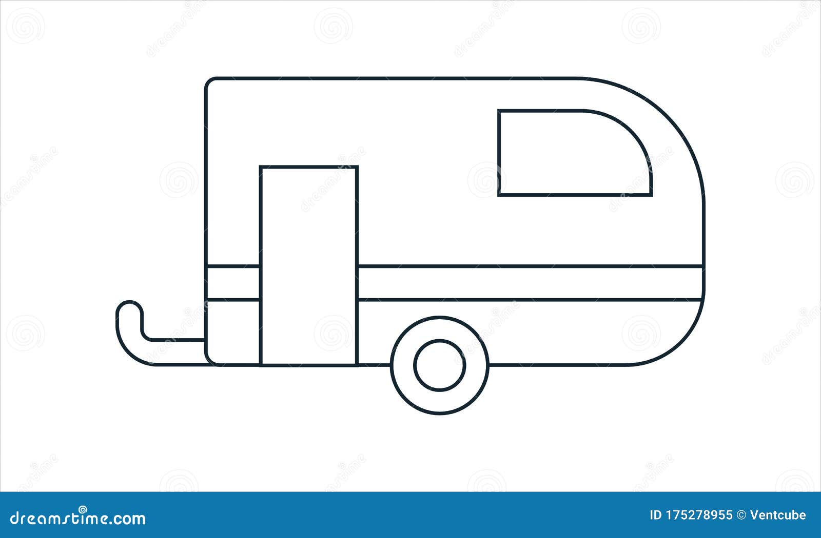 Caravan Vector Icon Flat Style Graphical Symbol. Stock Illustration ...
