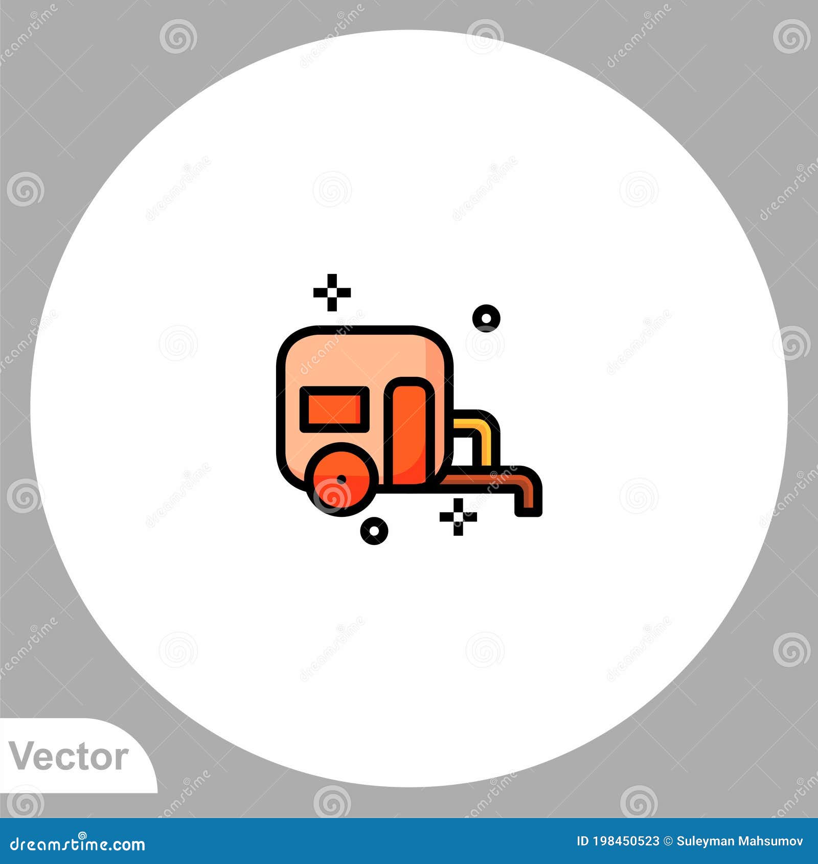 Caravan Vector Icon Sign Symbol Stock Vector - Illustration of caravan ...