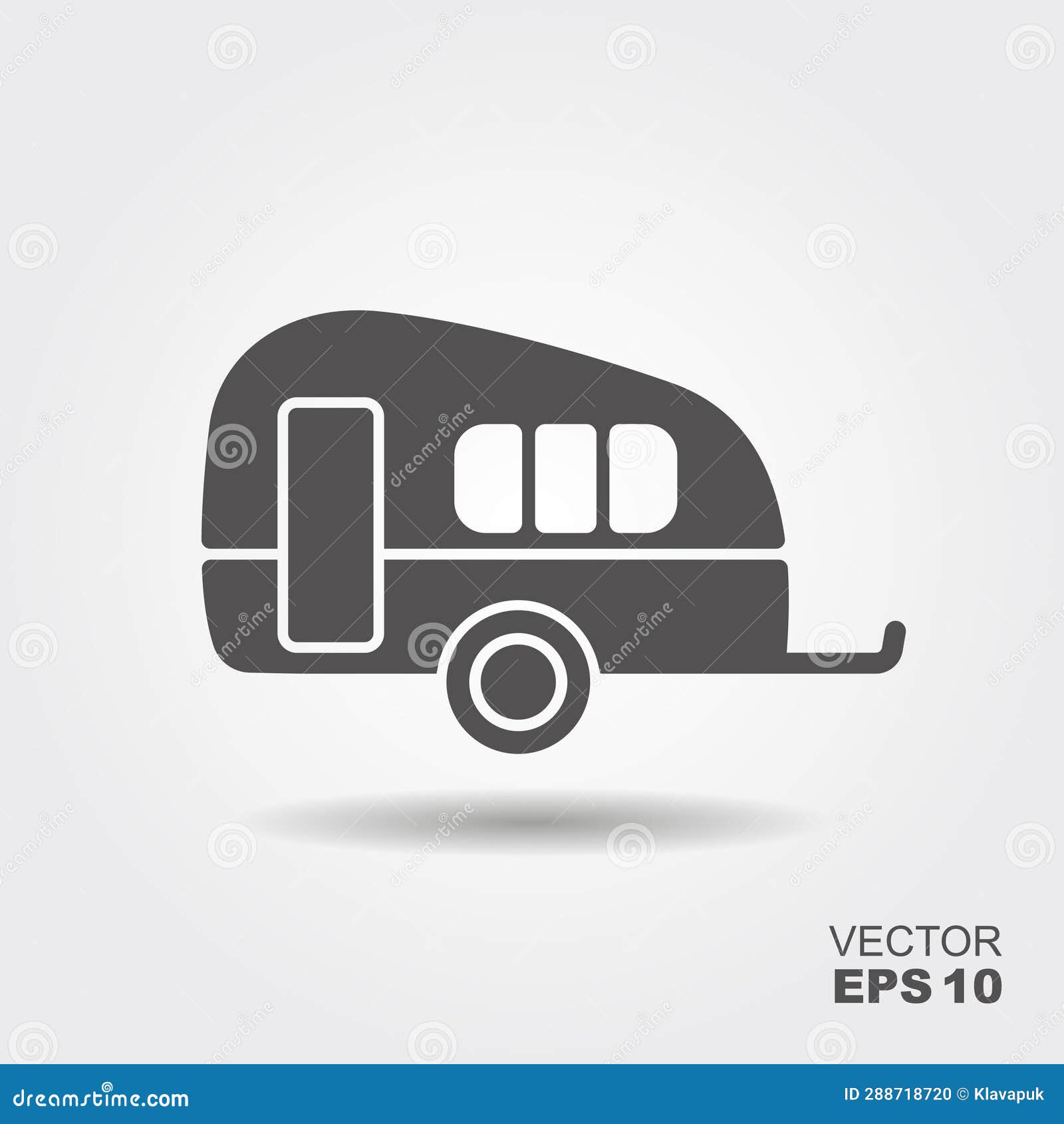 Caravan Vector Icon, Trailer Symbol. Modern, Simple Flat Vector ...