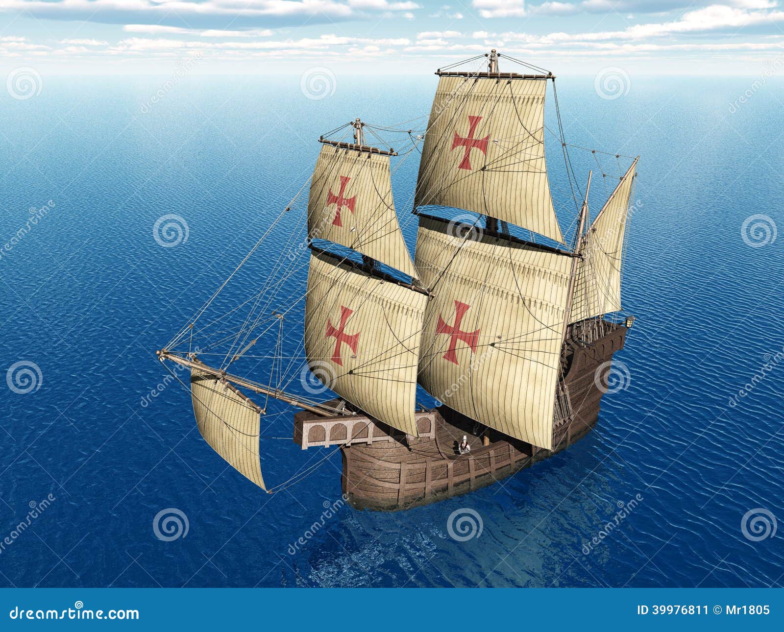 Caravelle portugaise illustration stock. Illustration du voilier - 39976811