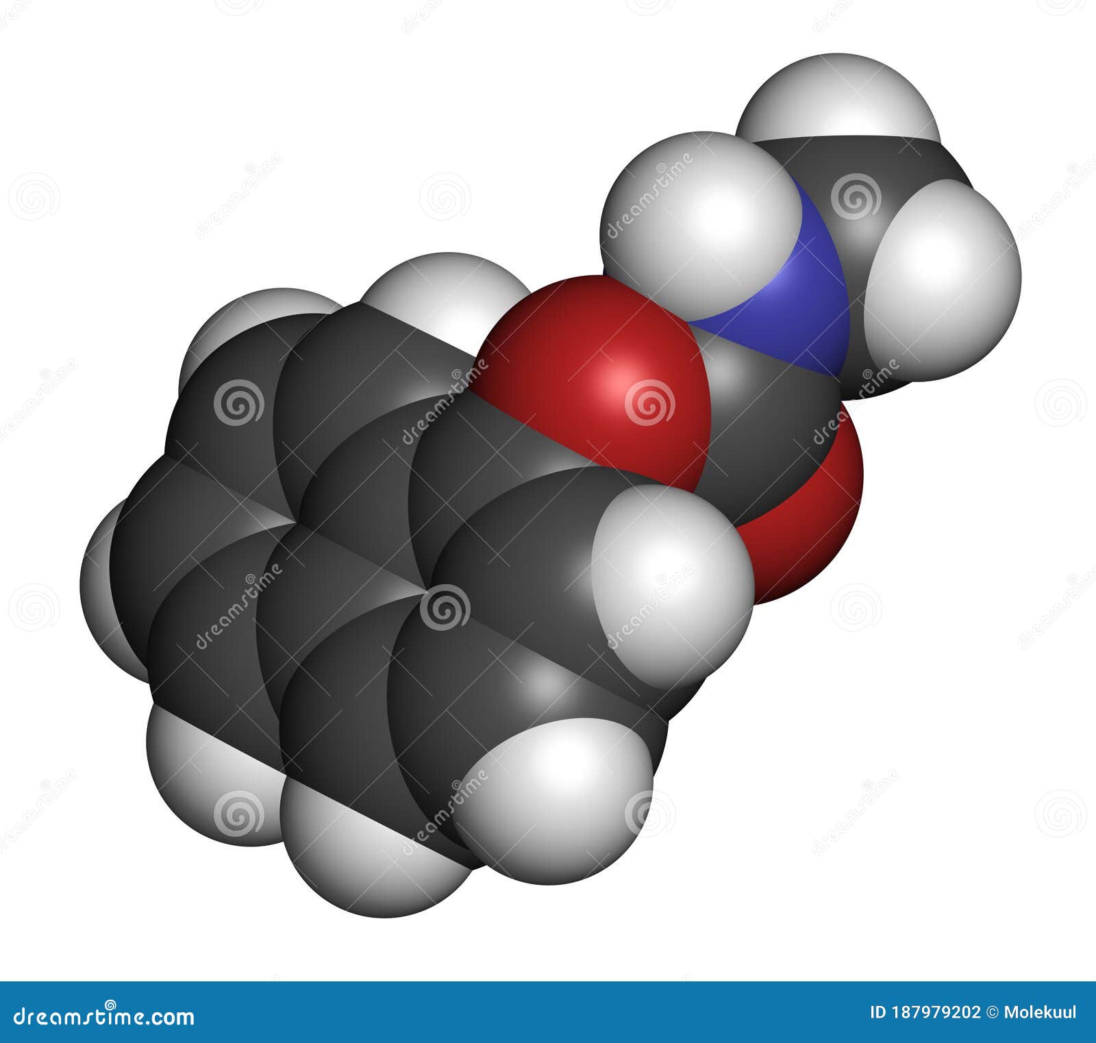Carbaryl Carbaril Insecticide Molecule Carbamate Class. 3D Rendering ...