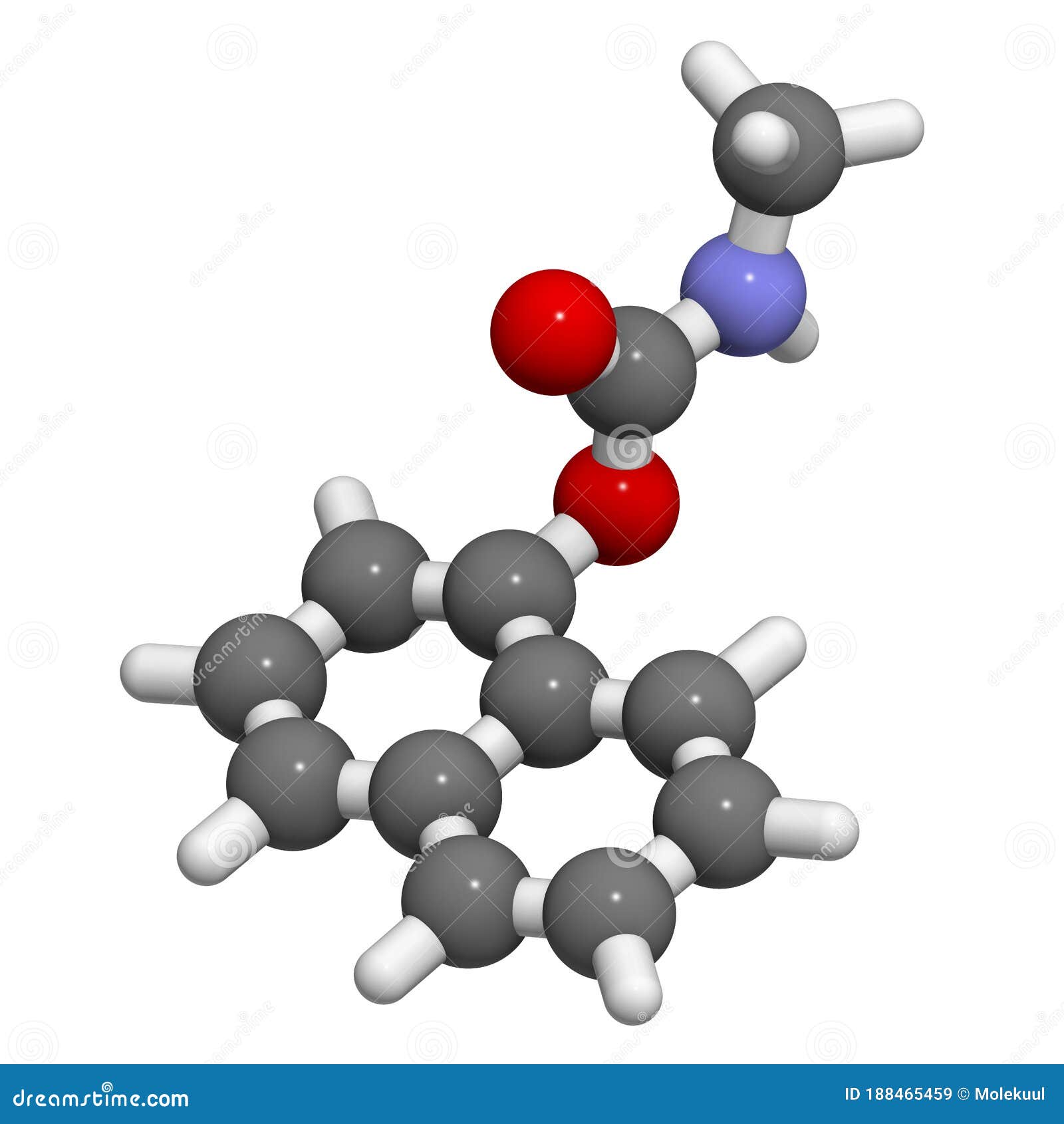 Carbaryl Carbaril Insecticide Molecule Carbamate Class. Skeletal ...