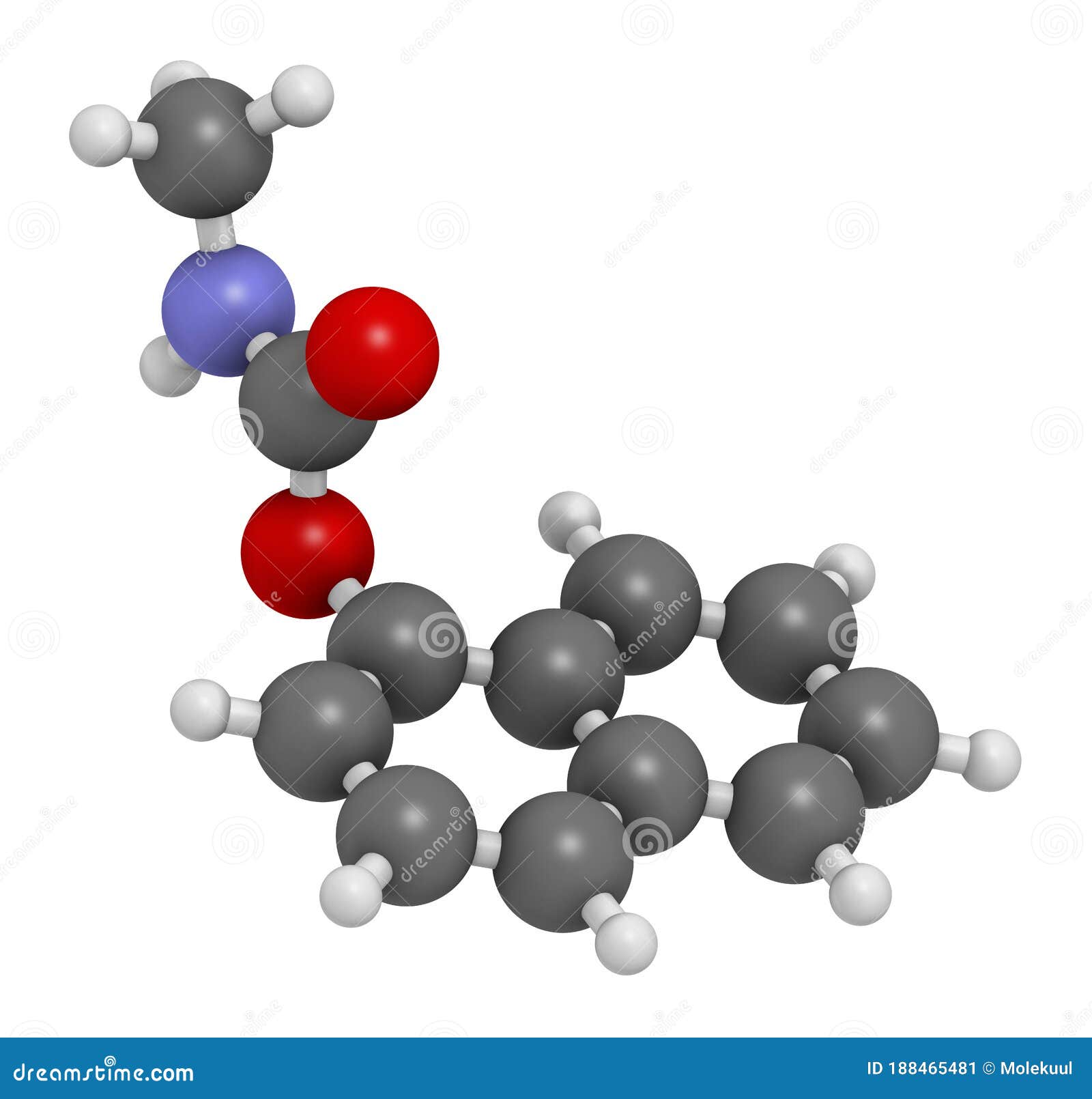 Carbaryl (carbaril) Insecticide Molecule (carbamate Class). 3D ...
