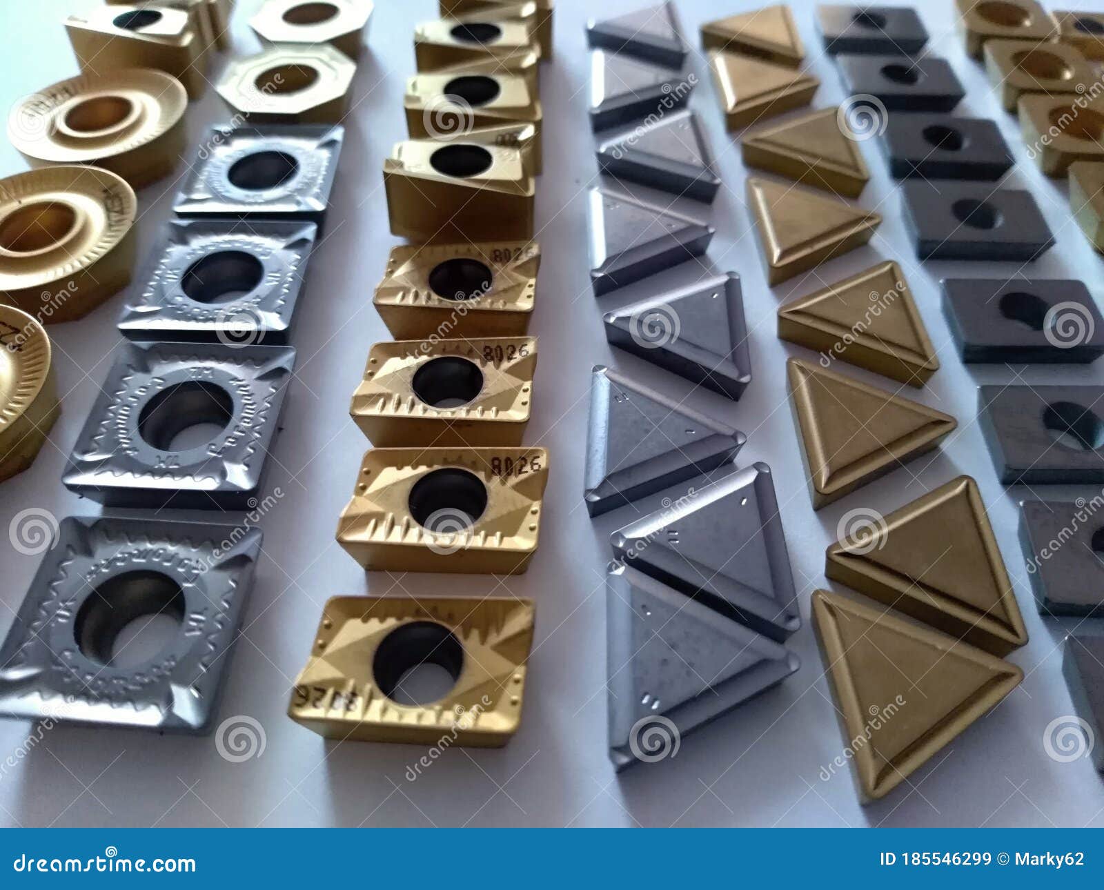 Carbide cutting inserts stock image. Image of detail - 185546299