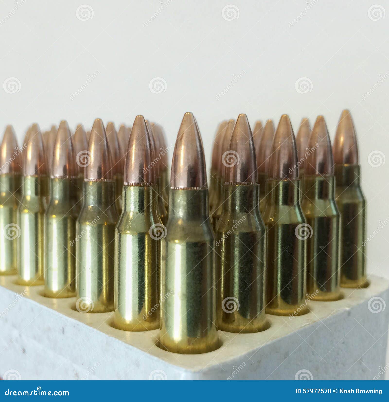 Carbine Ammunition stock photo. Image of jacketed, ammunition - 57972570