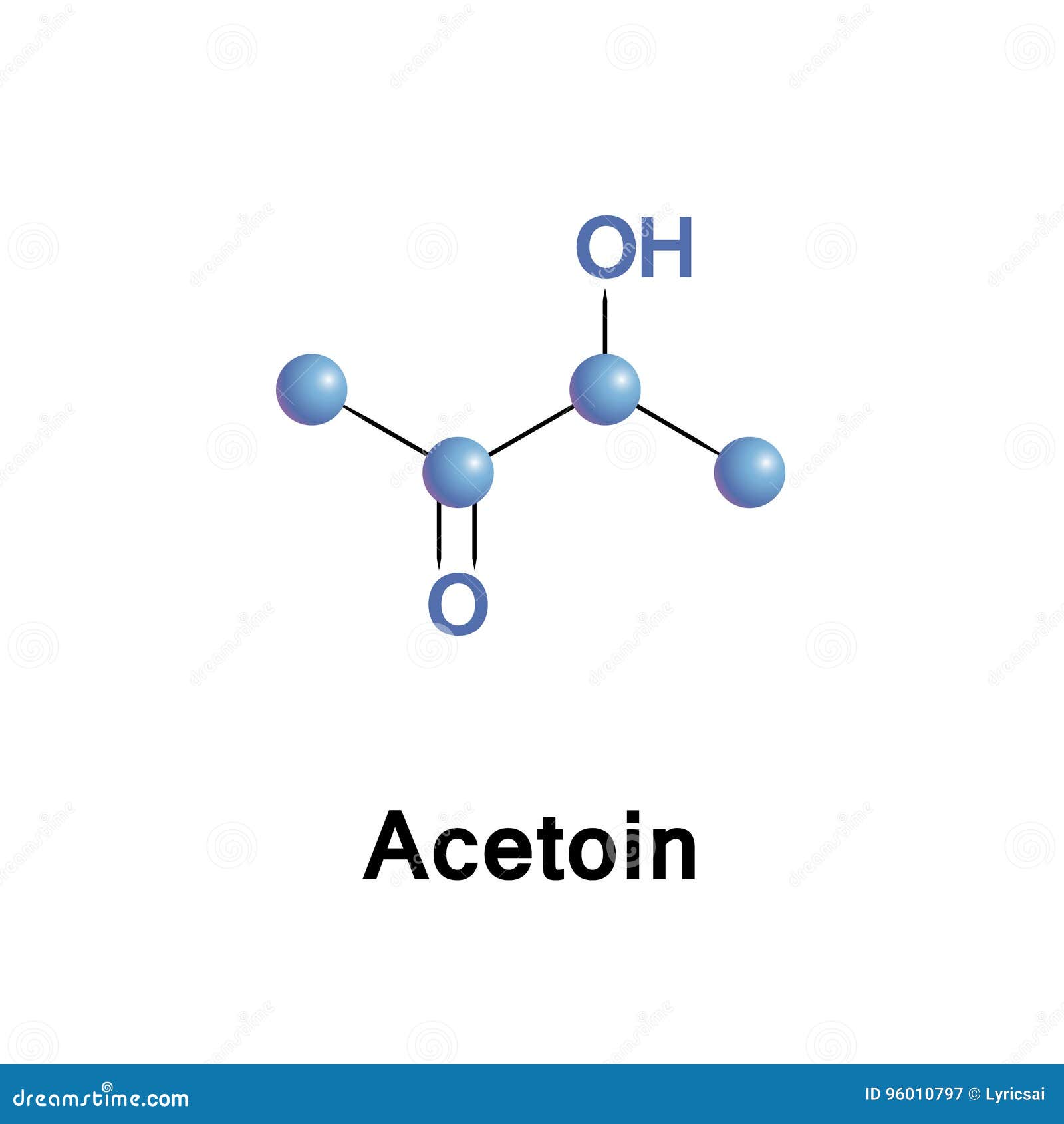 Carbinol De Methyl Do Acetil Da Acetoína Ilustração do Vetor ...