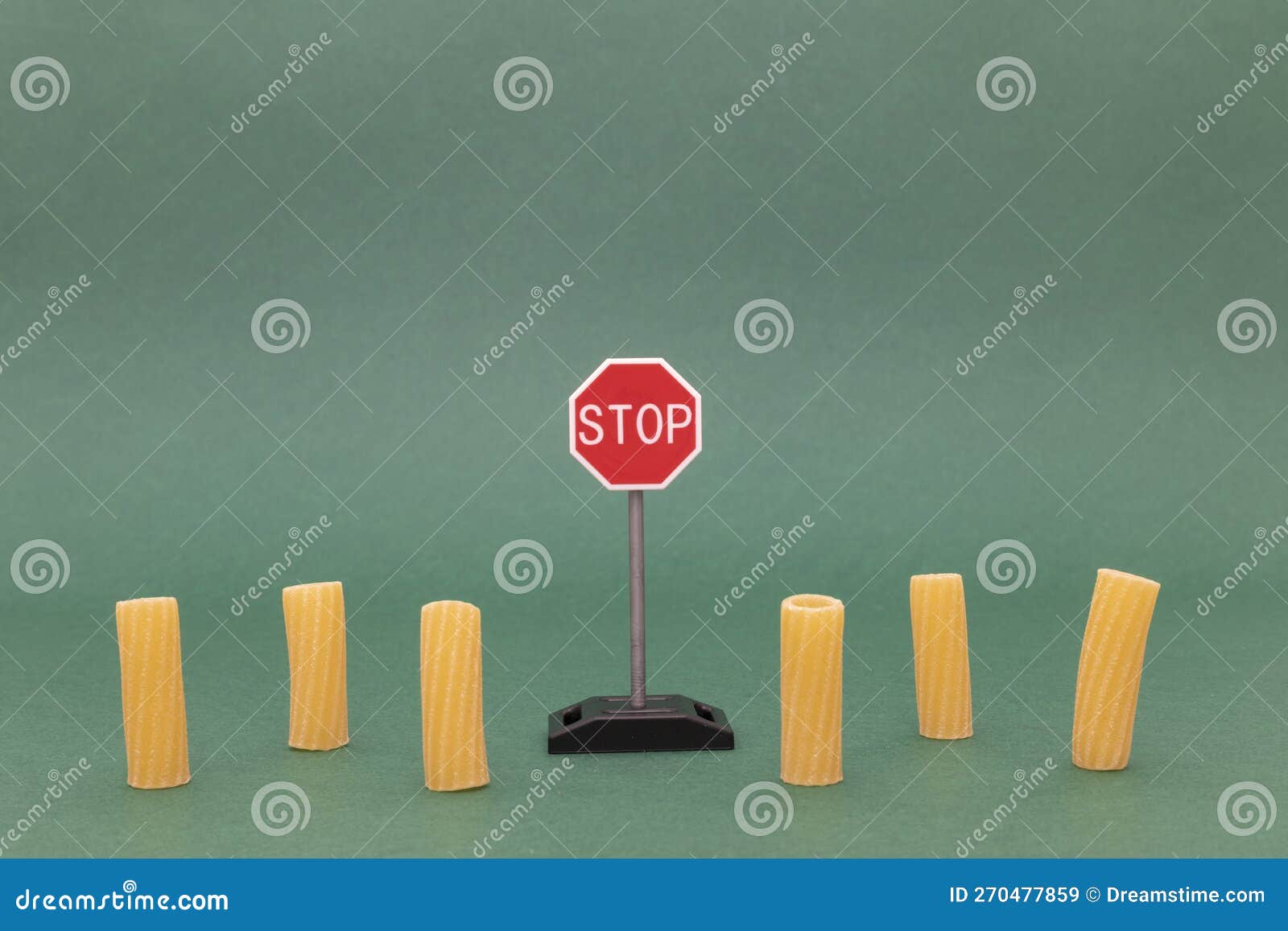 Carbohydrate Increase Concept - Pasta and Road Sign Stock Image - Image ...