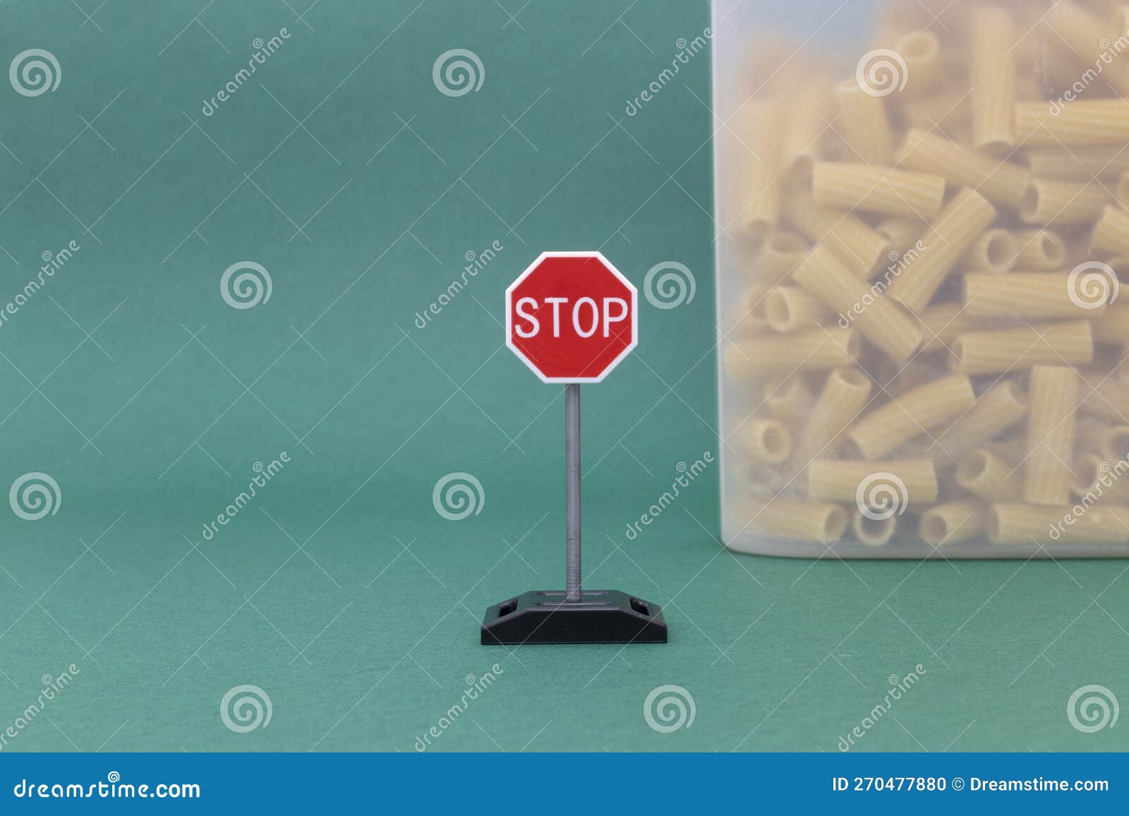 Carbohydrate Increase Concept - Pasta and Road Sign Stock Photo - Image ...
