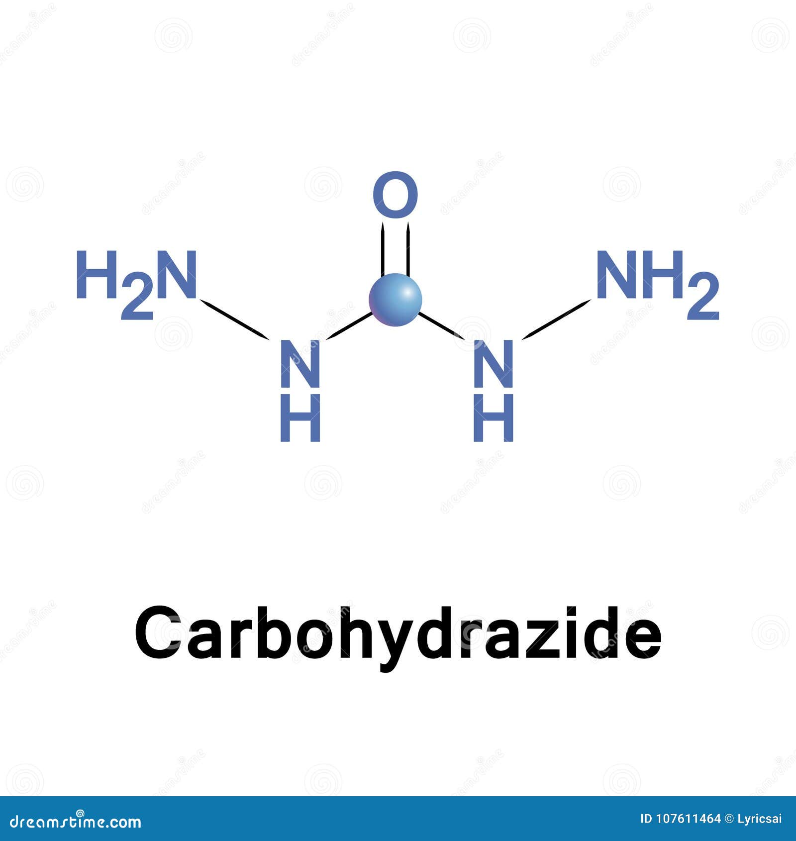 Carbohydrazide Chemical Compound Stock Vector - Illustration of ...