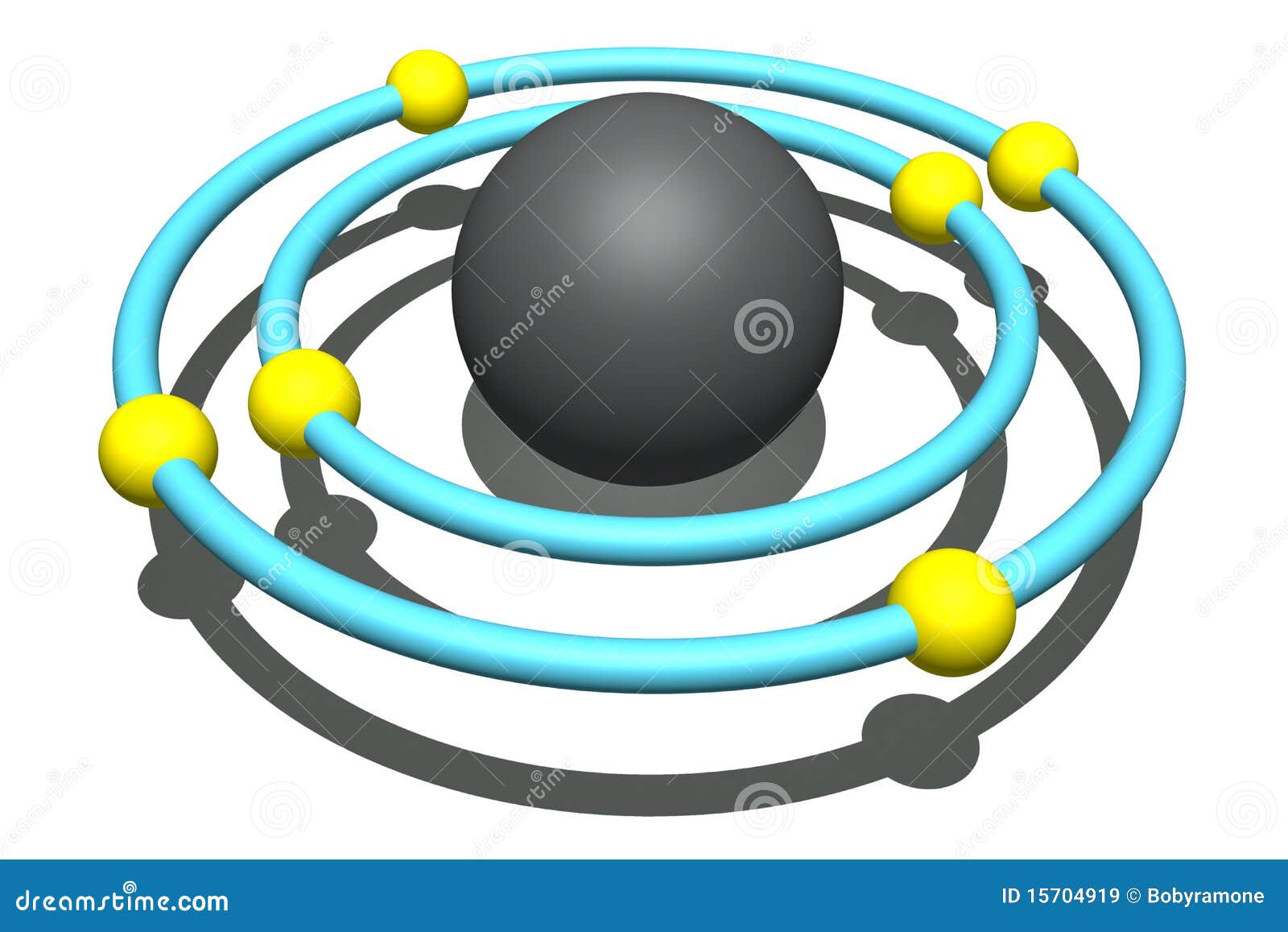 Carbon Atom on White Background Stock Illustration - Illustration of ...