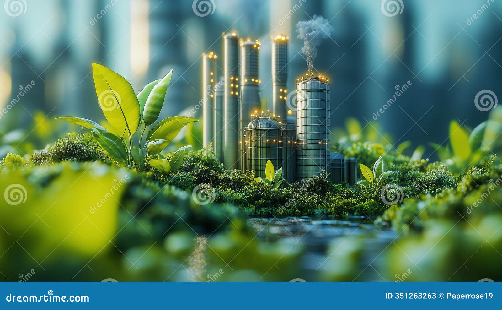 Carbon Capture Technology Reducing Emissions To Zero Stock Illustration ...