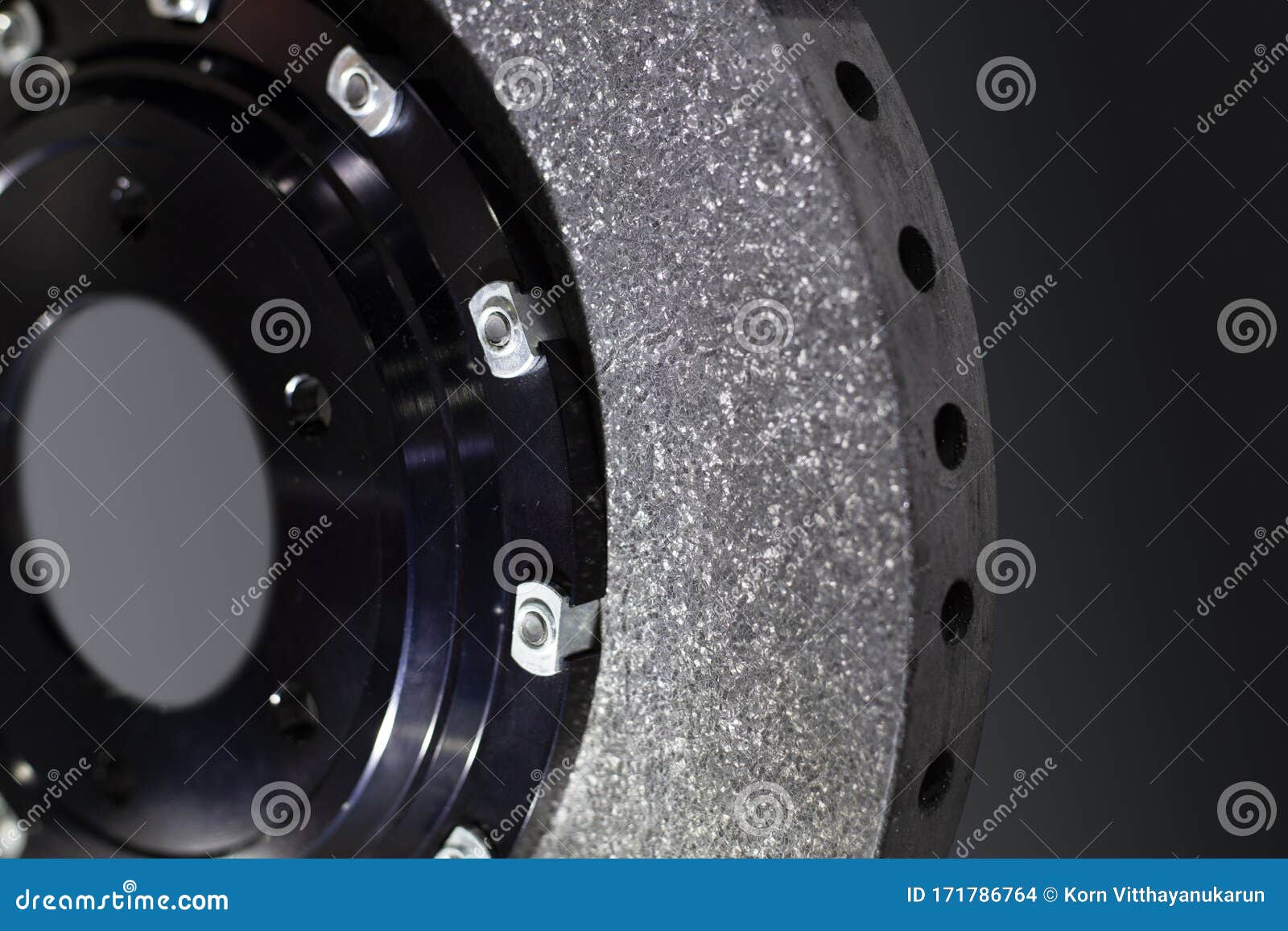 Carbon Ceramic Disc Brake Part Closeup High Performance Part in ...