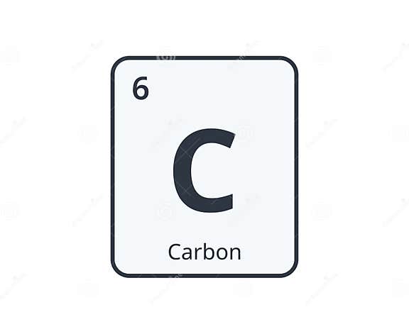 Carbon Chemical Element Graphic for Science Designs. Stock Vector ...
