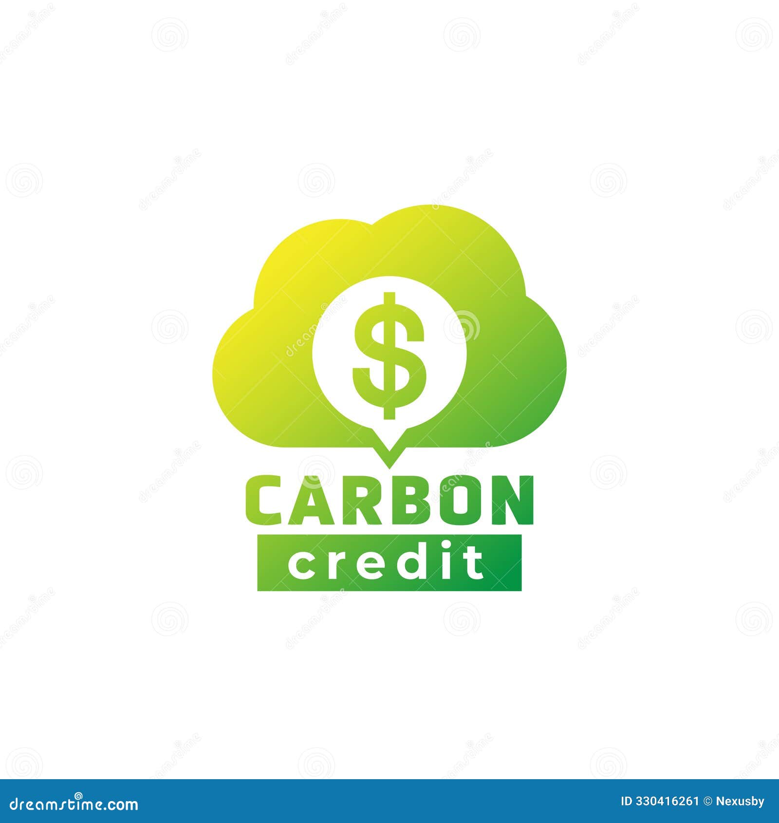 Carbon Credit Icon on White, Vector Stock Illustration - Illustration ...