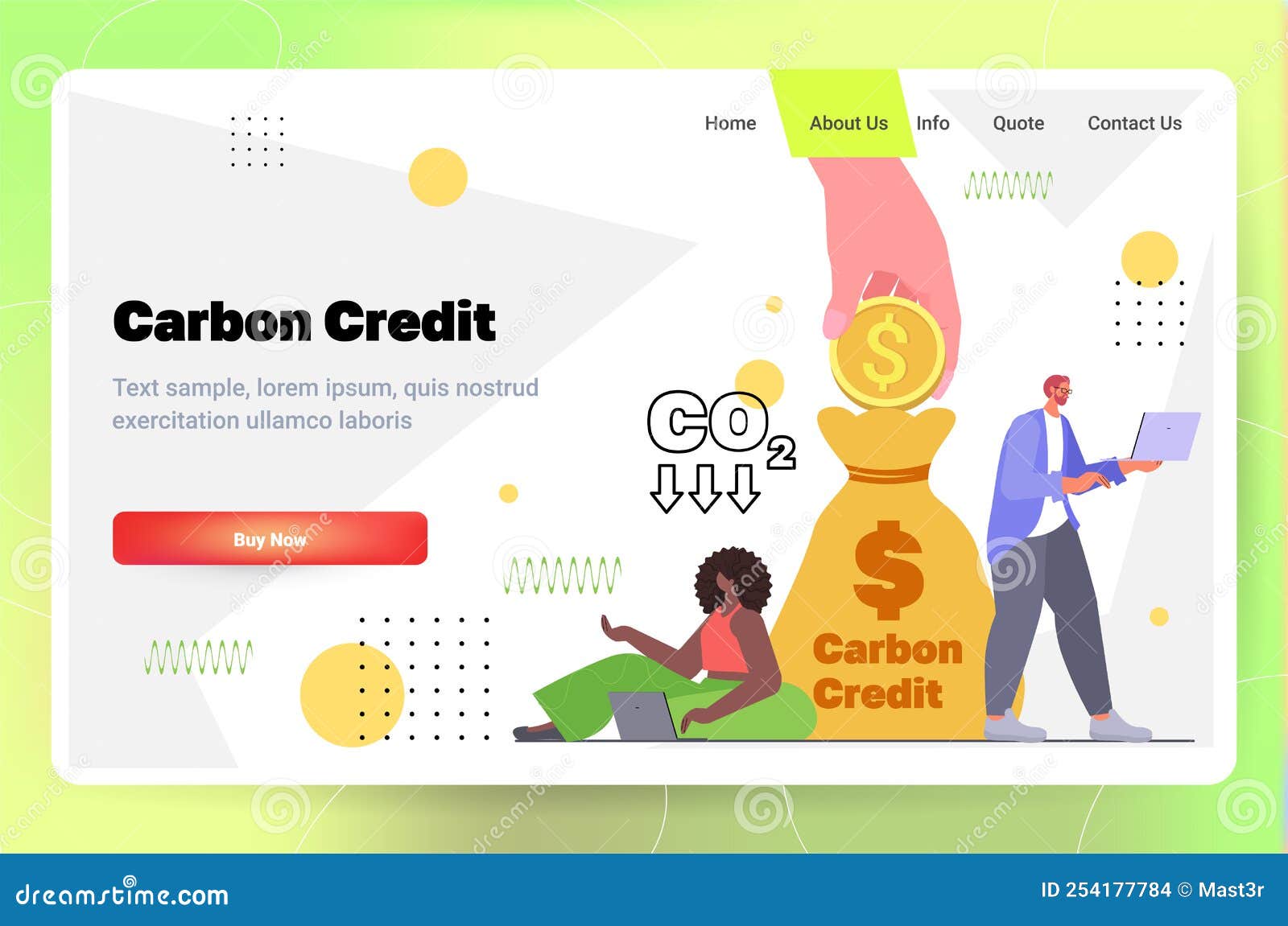 Carbon Credit Project Development Concept Co2 Emission Environment ...