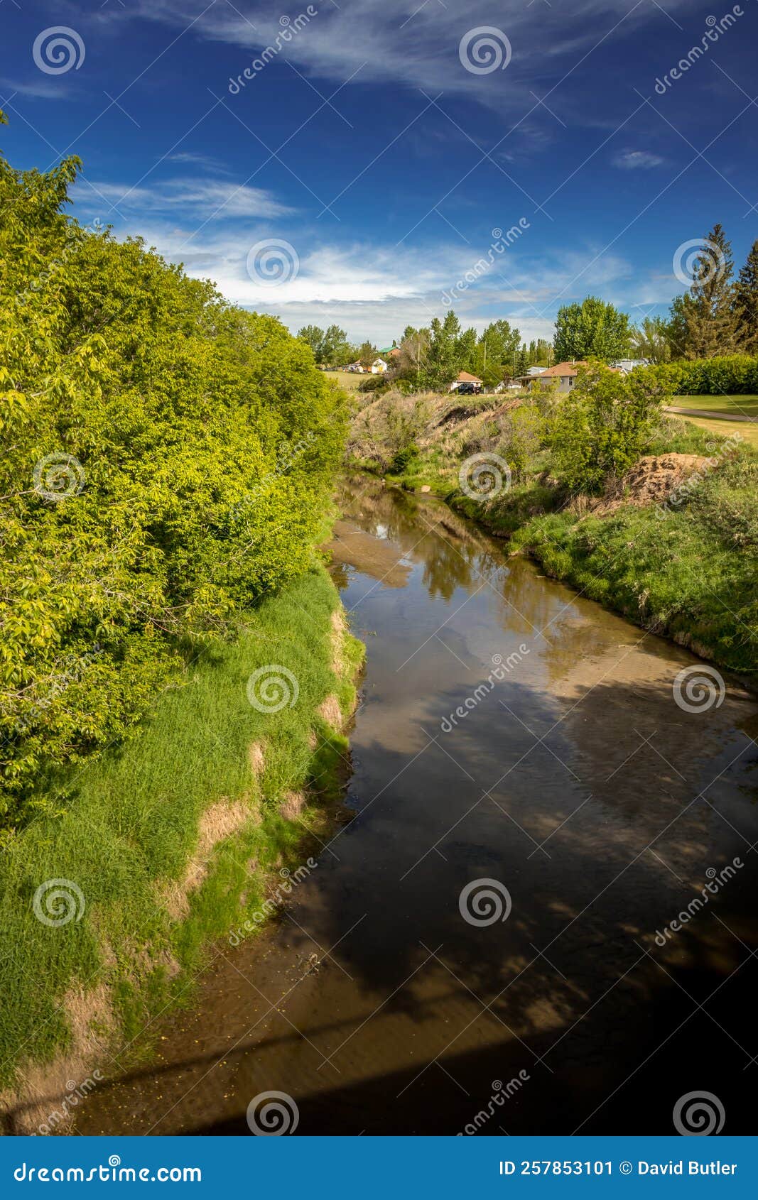 Carbon Creek Flows through the Town Carbon Alberta Canada Stock Image ...