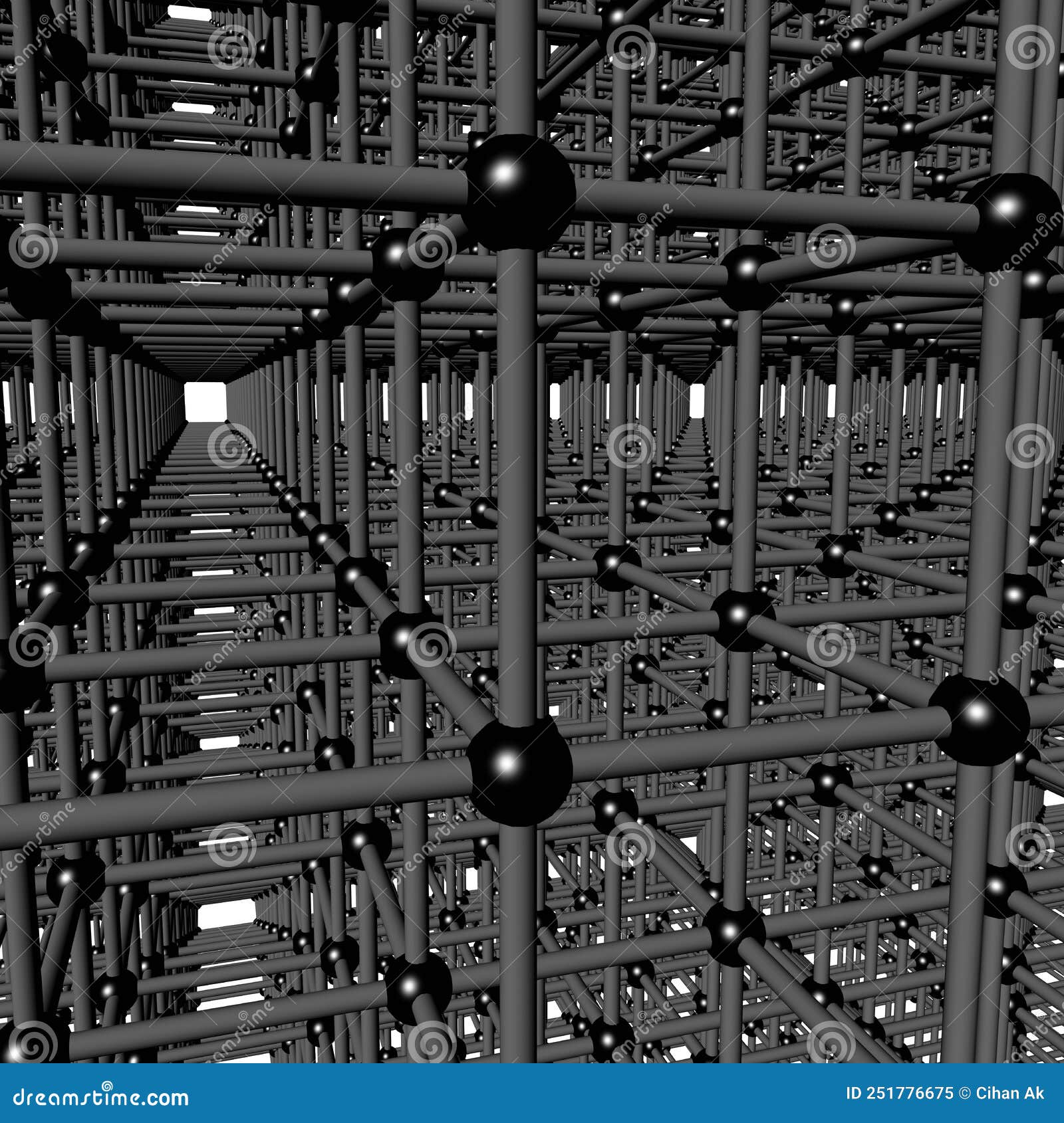 Carbon Crystal Molecule Visualization Square Stock Illustration ...