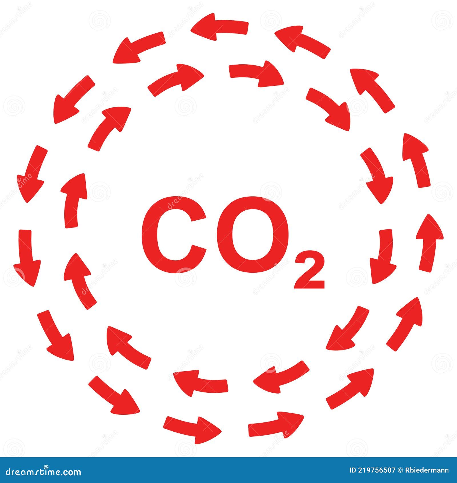 Carbon dioxide and arrows stock vector. Illustration of environment ...