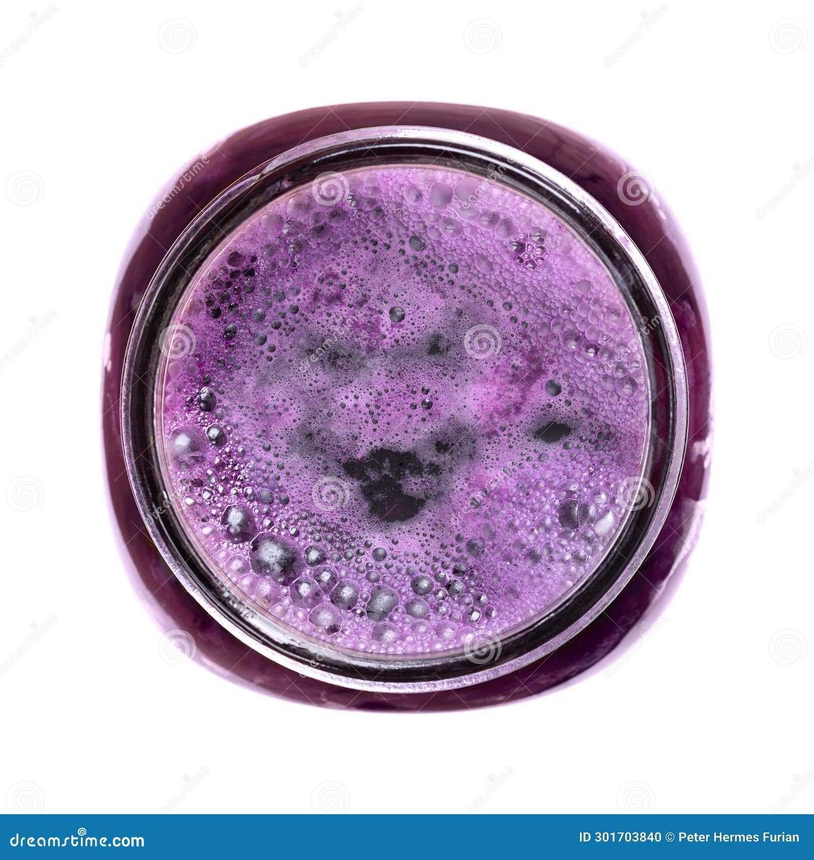 Carbon Dioxide Bubbles, Byproduct of Fermentation Rise from Blue ...