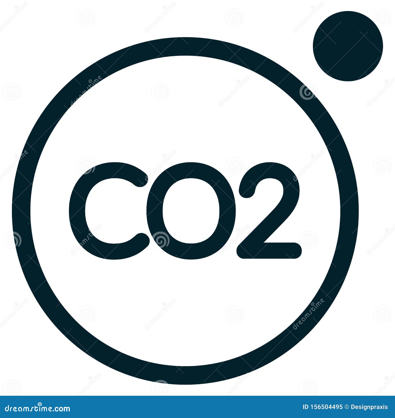 Carbon Dioxide C02 Emission - Icon Stock Illustration - Illustration of ...