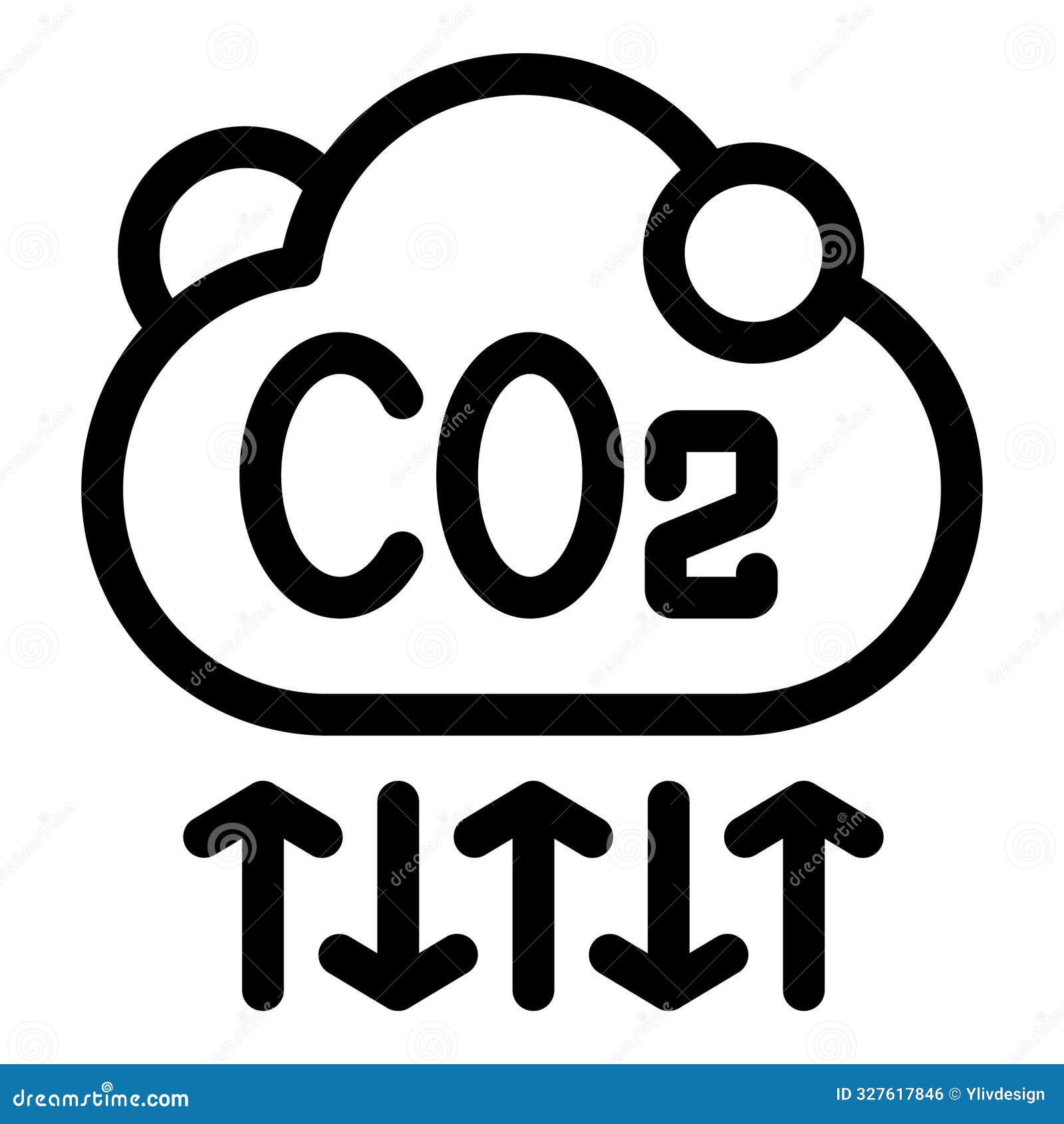 Carbon Dioxide Co2 Emissions Reducing and Increasing with Arrows Stock ...