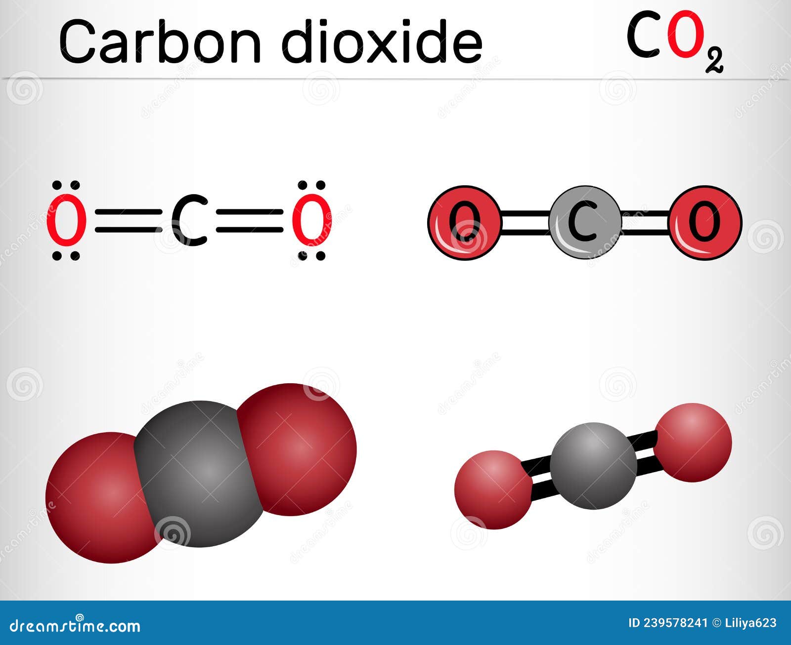 Carbon Dioxide, CO2 Molecule. It Is Carbonic Anhydride, One-carbon ...