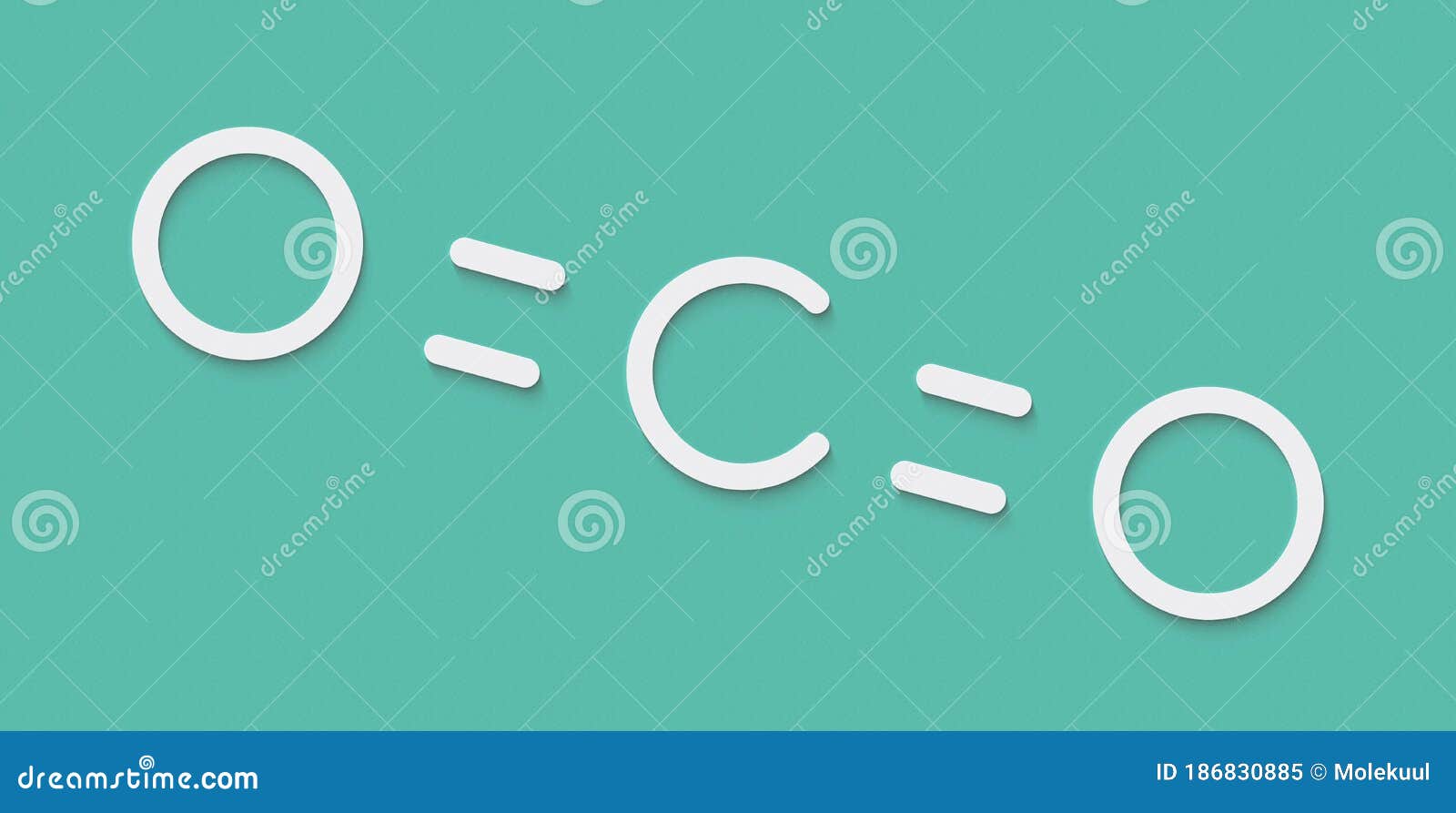 Carbon Dioxide CO2 Molecule, Flat Icon Style. Greenhouse Gas. Skeletal ...