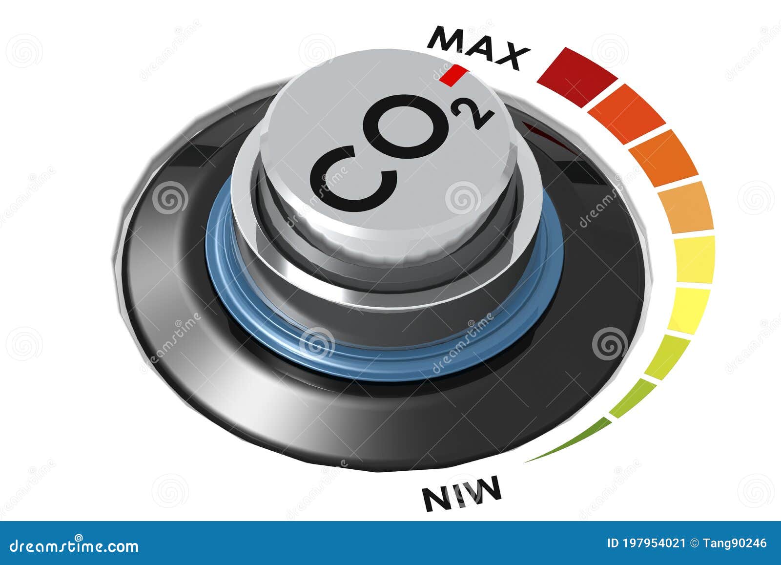 Carbon Dioxide Control Knob Dial Stock Illustration - Illustration of ...